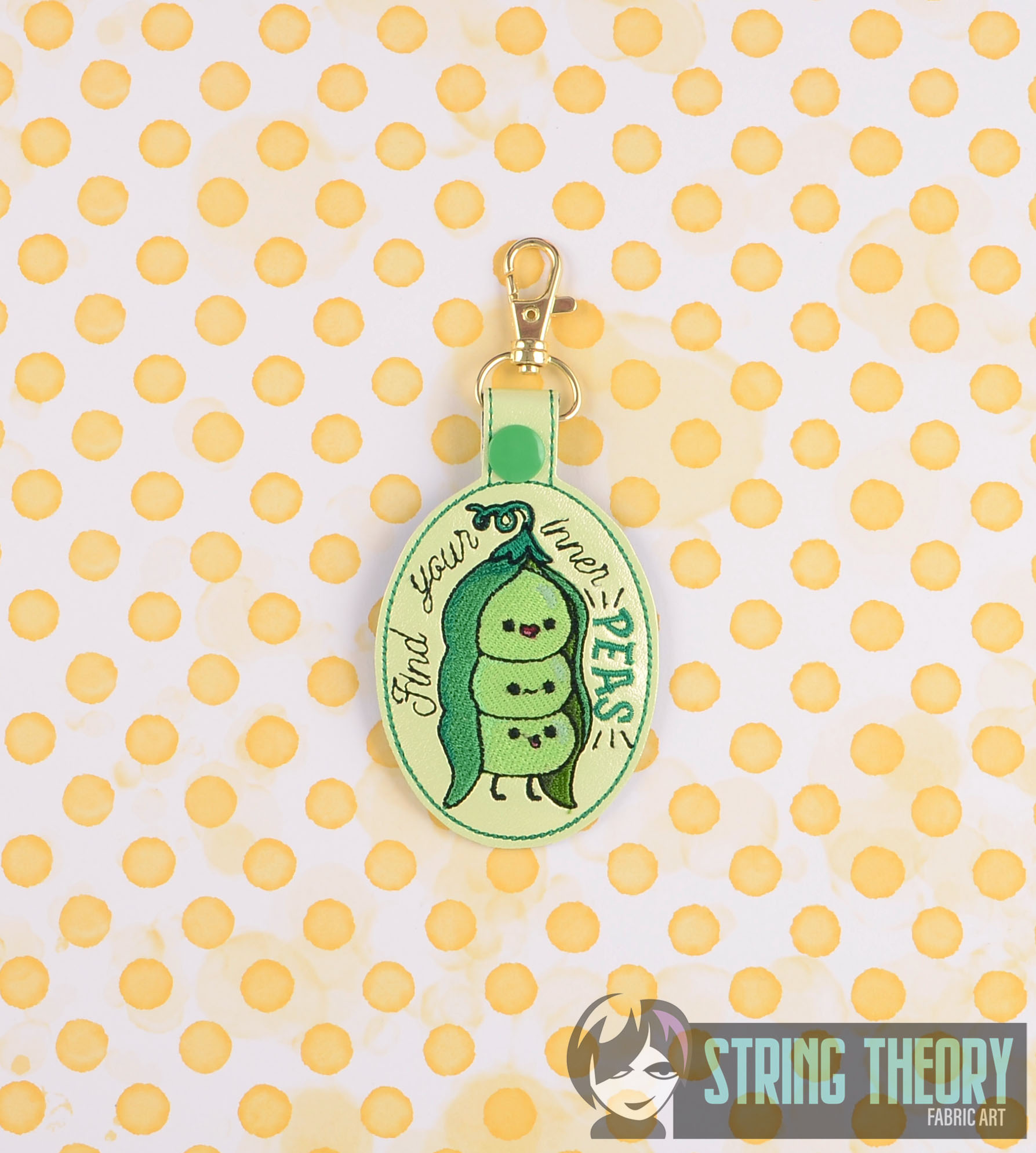 Find Your Inner Peas – String Theory Fabric Art