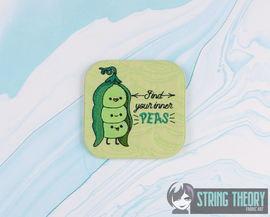 Find Your Inner Peas Mug Rug – String Theory Fabric Art