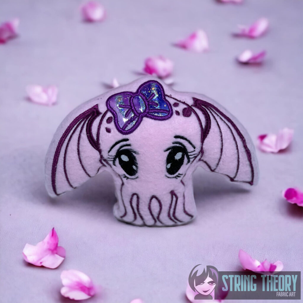 Chibi Girl Cthulhu Stuffie – String Theory Fabric Art