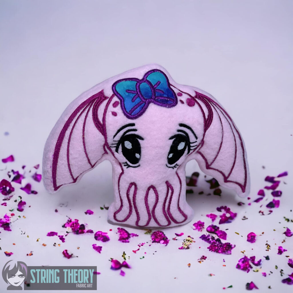Chibi Girl Cthulhu Stuffie – String Theory Fabric Art