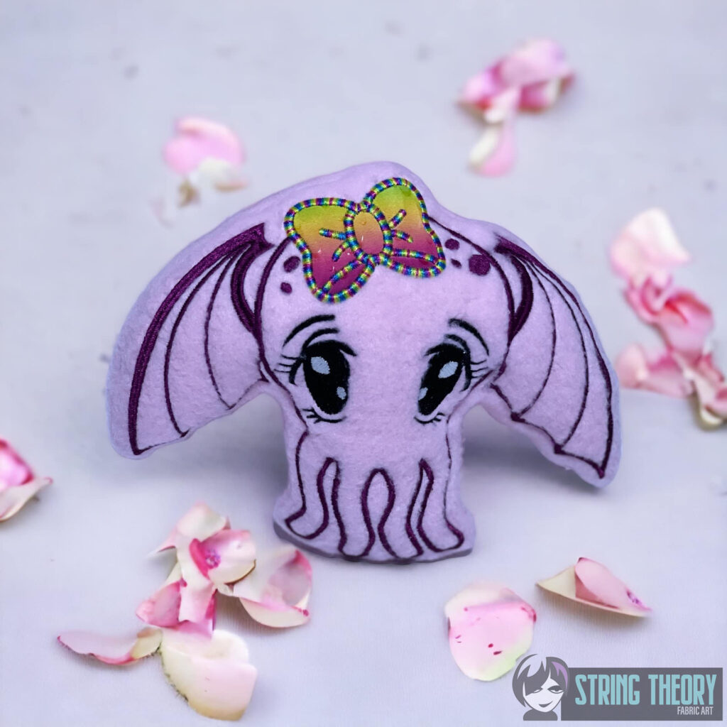 Chibi Girl Cthulhu Stuffie – String Theory Fabric Art