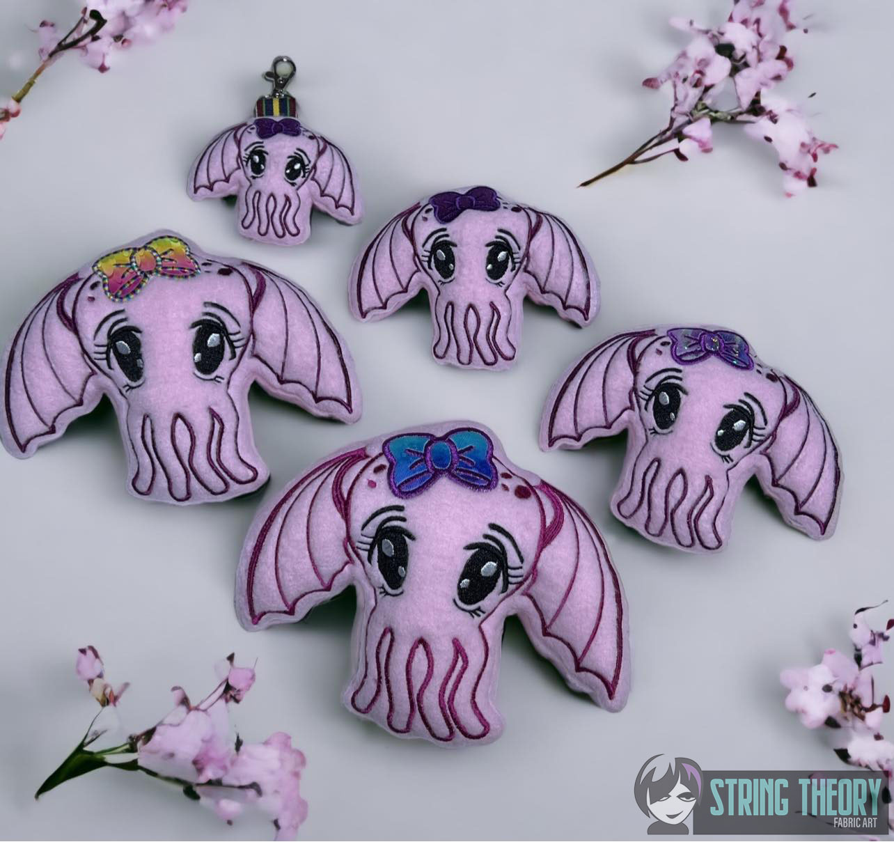 Chibi Girl Cthulhu Stuffie – String Theory Fabric Art
