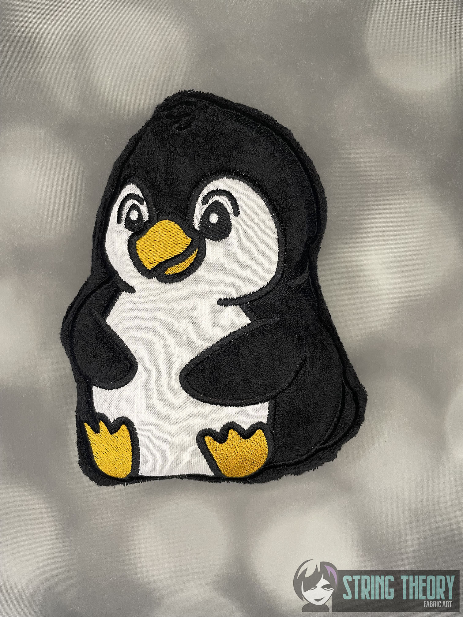Chibi Penguin Stuffie – String Theory Fabric Art