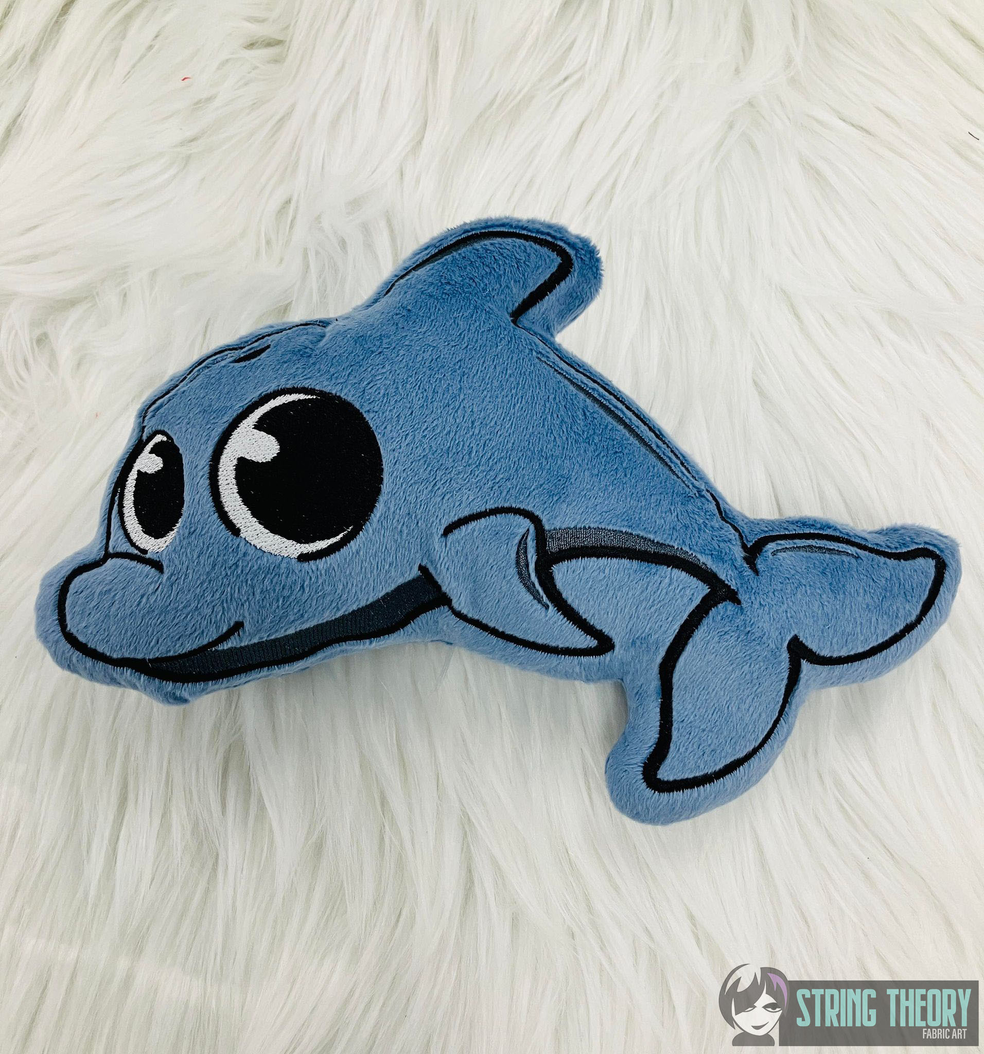 Chibi Dolphin Stuffie – String Theory Fabric Art