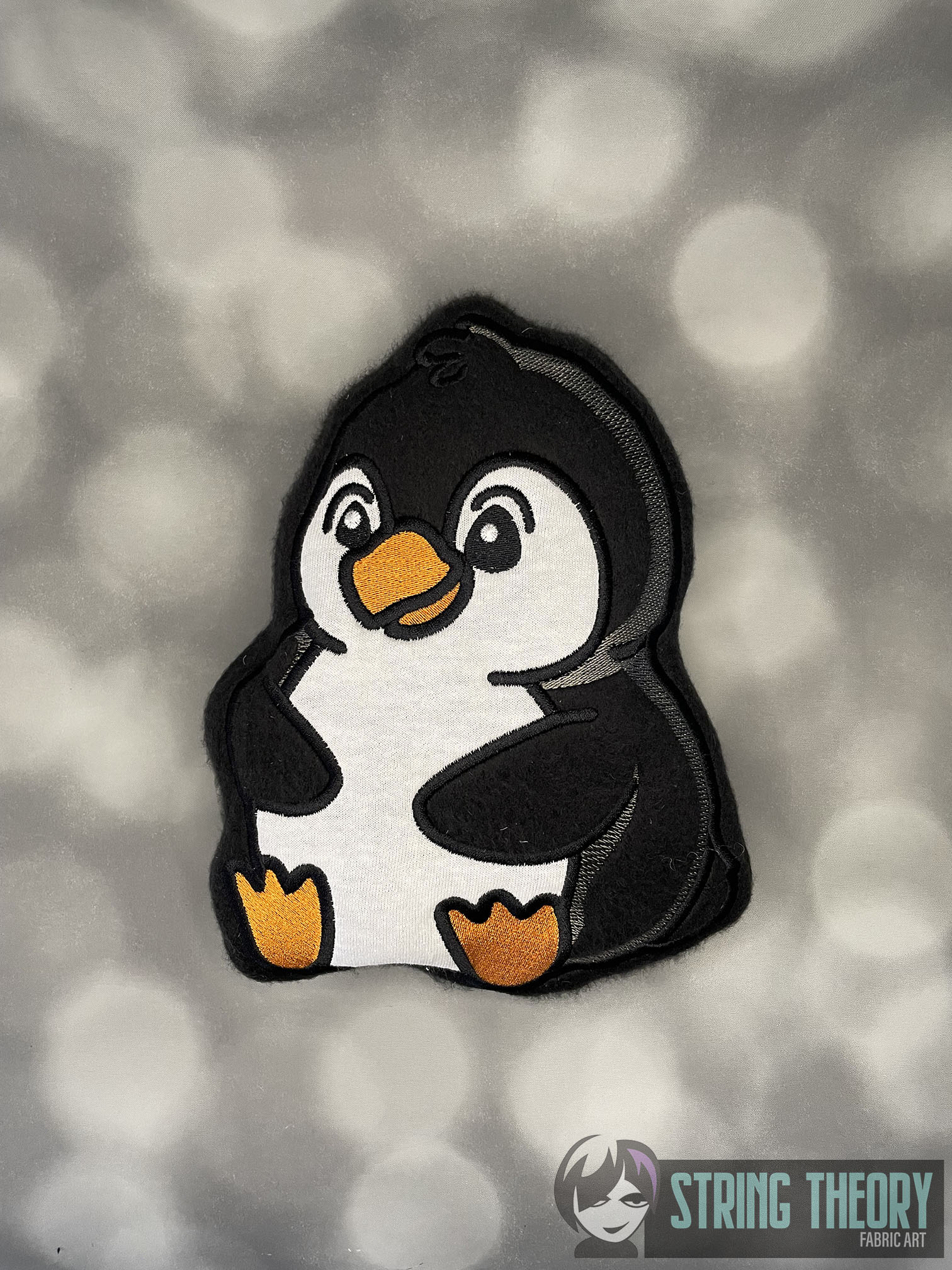 Chibi Penguin Stuffie – String Theory Fabric Art