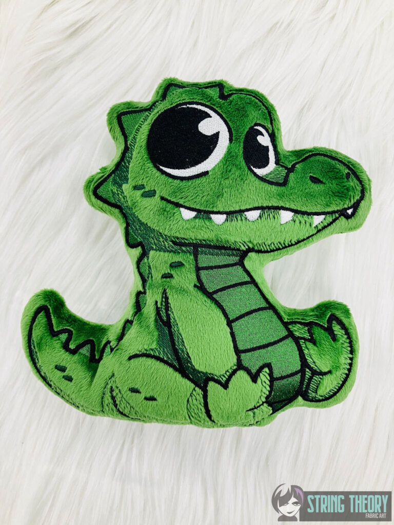 Chibi Alligator Stuffie – String Theory Fabric Art