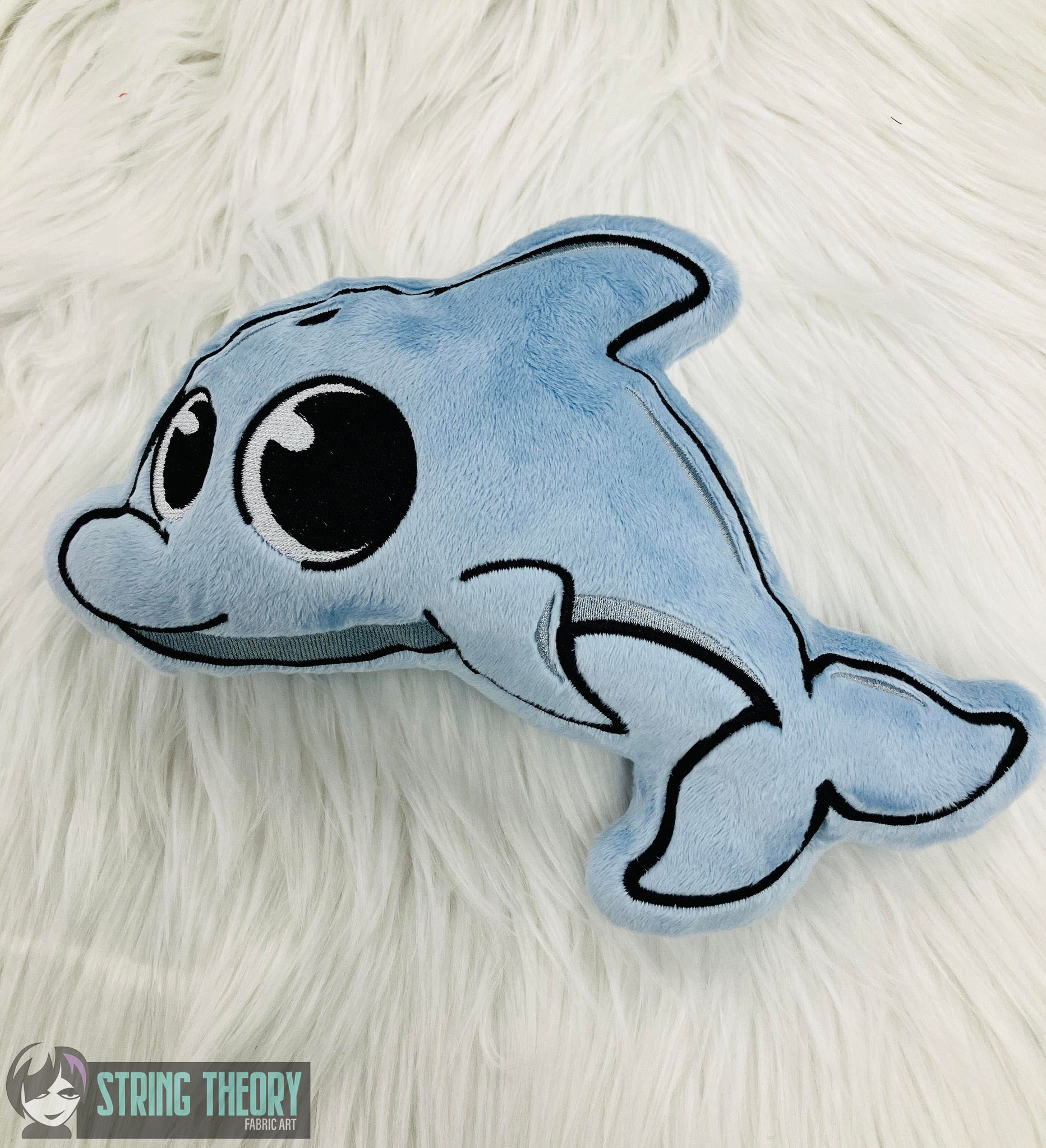 Chibi Dolphin Stuffie – String Theory Fabric Art