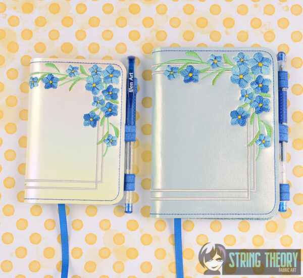 Forget Me Not Notebook Cover – String Theory Fabric Art