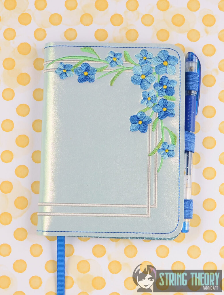 Forget Me Not Notebook Cover – String Theory Fabric Art