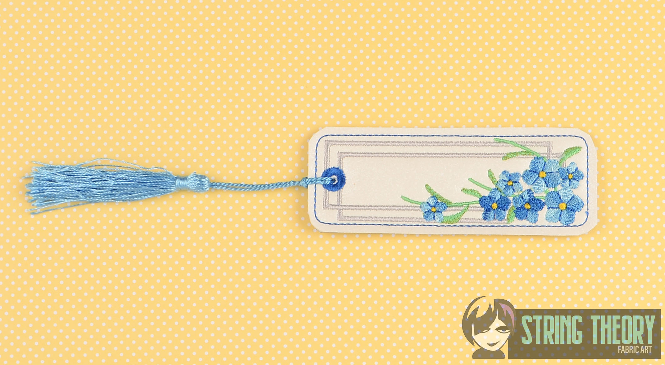 Forget Me Not Bookmarks – String Theory Fabric Art