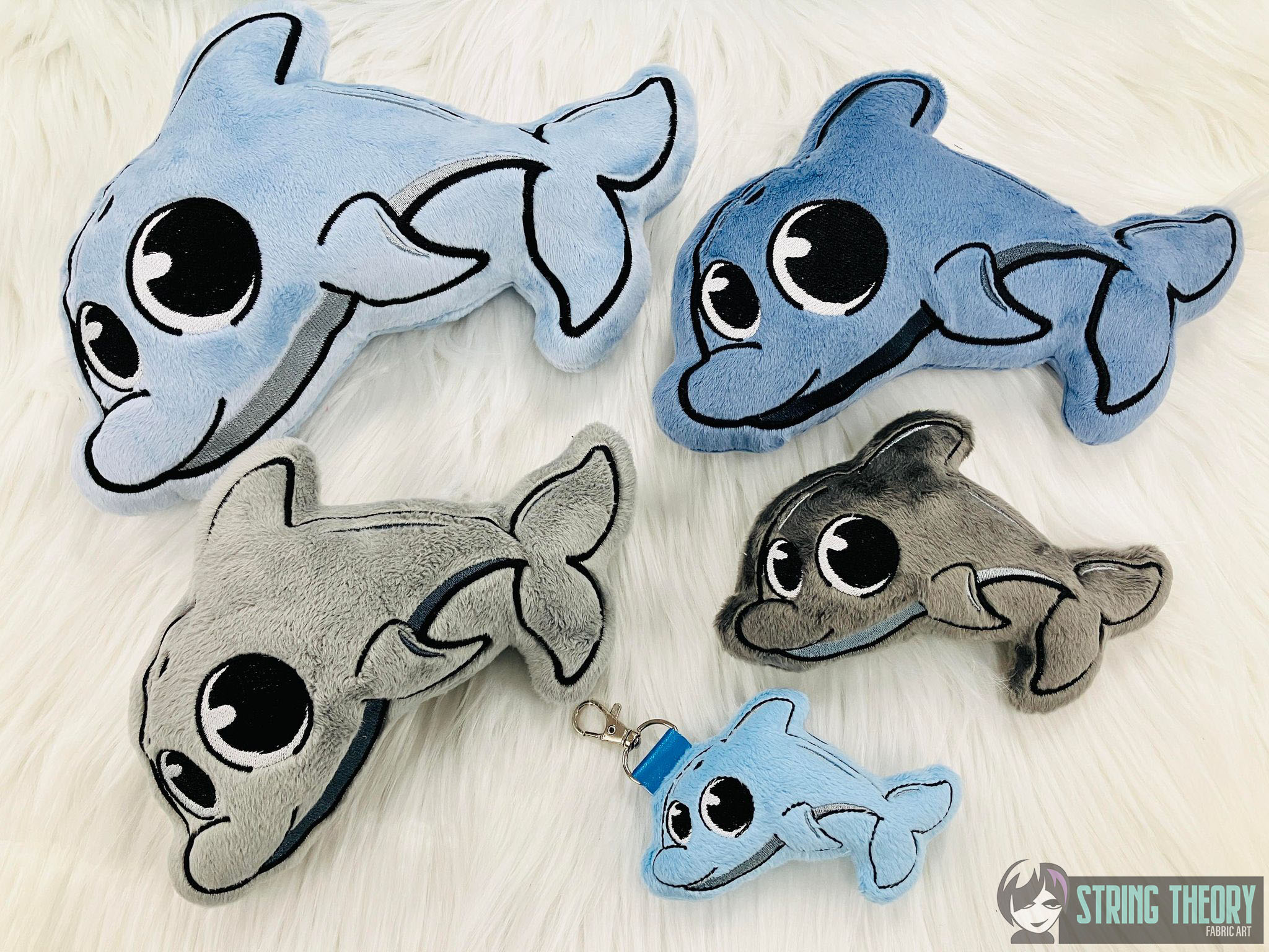 Chibi Dolphin Stuffie – String Theory Fabric Art