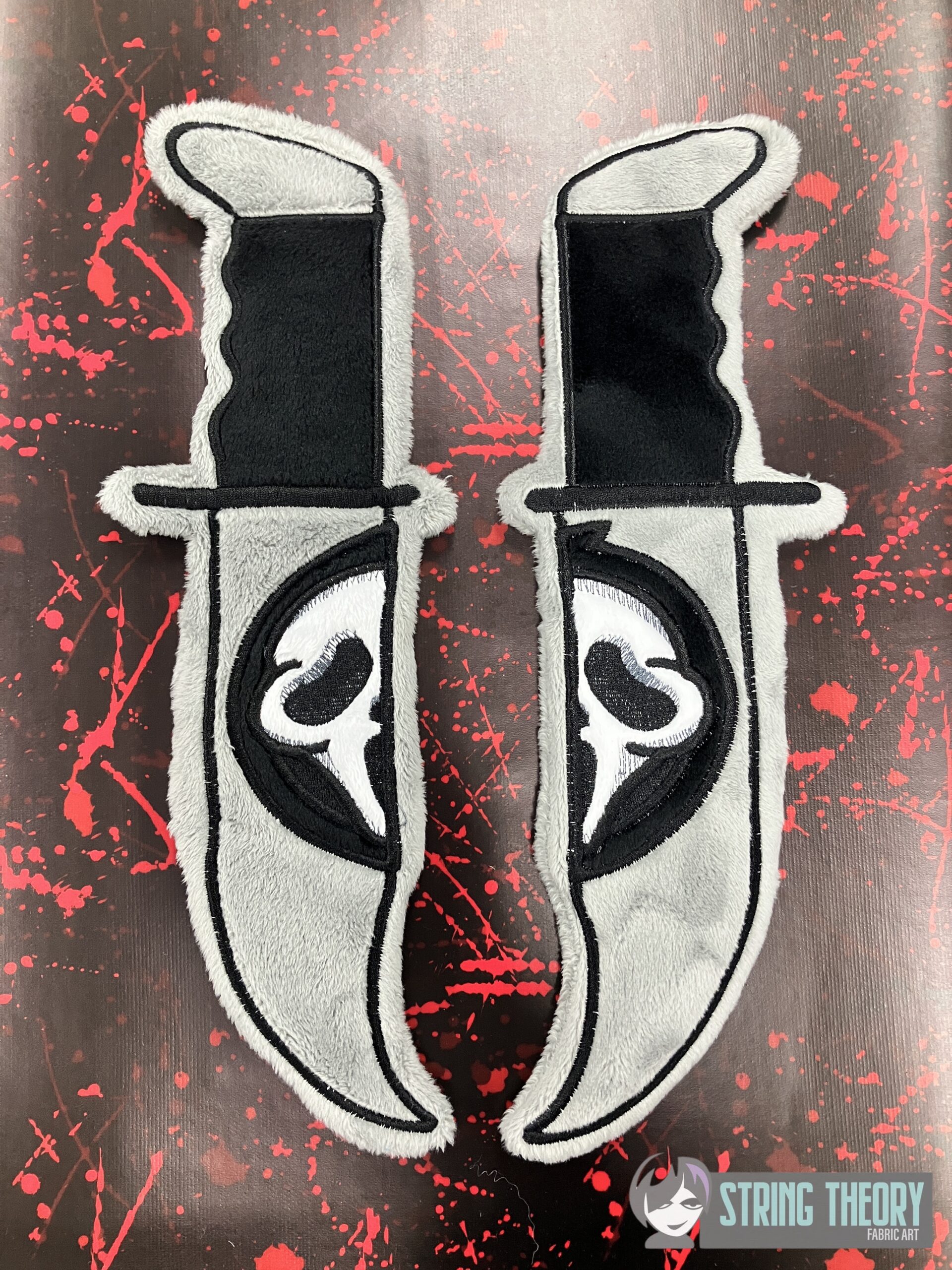 Chibi Ghost Killer Split – String Theory Fabric Art