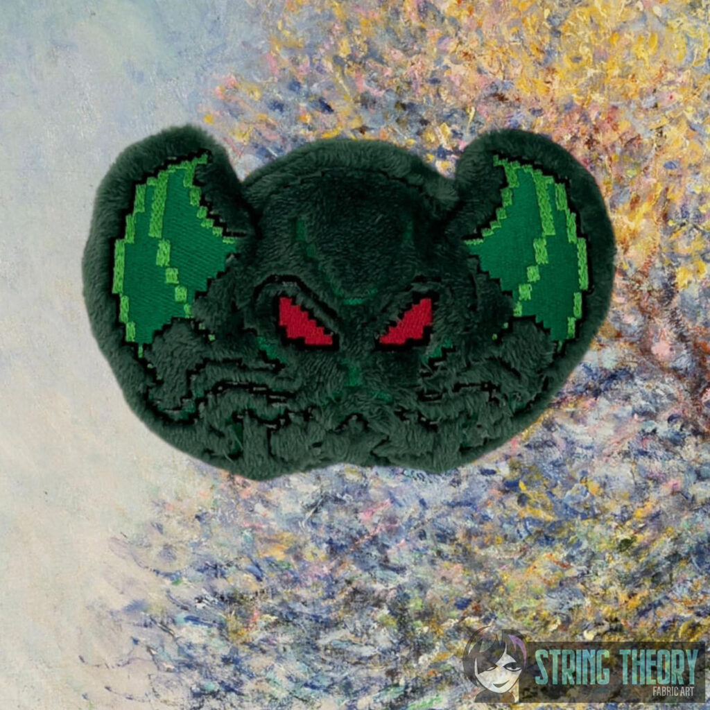 8 Bit Cthulhu Stuffie – String Theory Fabric Art