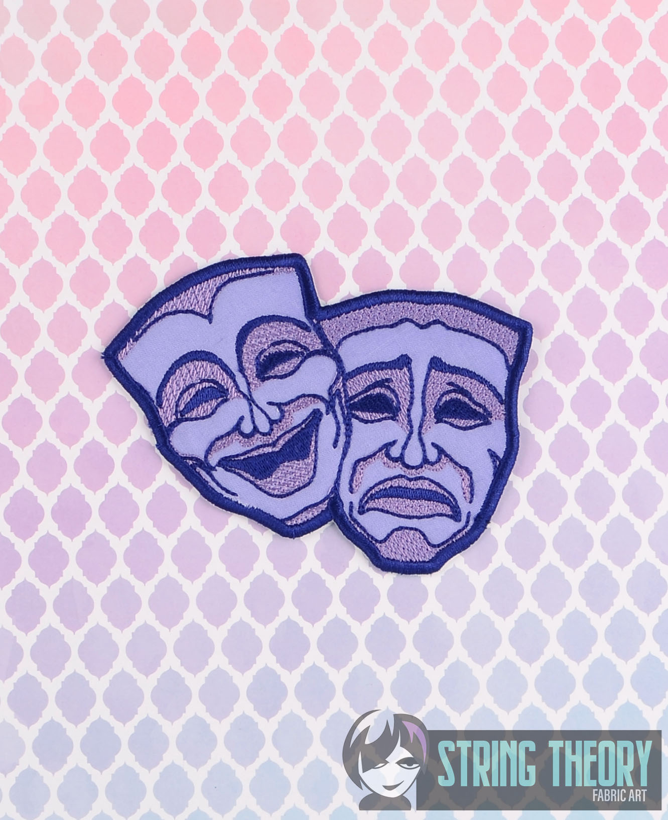 Theater Masks – String Theory Fabric Art