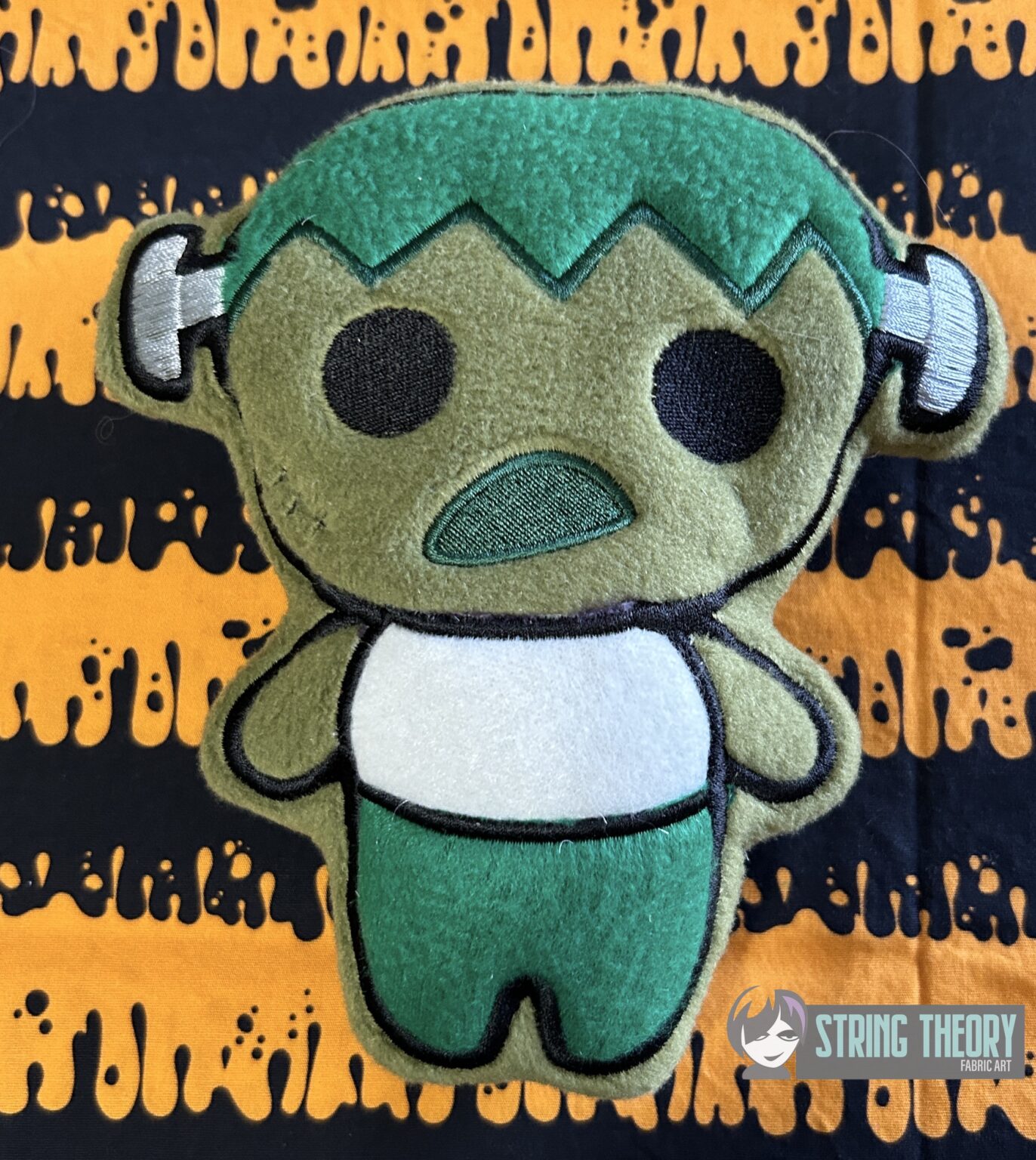 Chibi Frankenstein Stuffie – String Theory Fabric Art