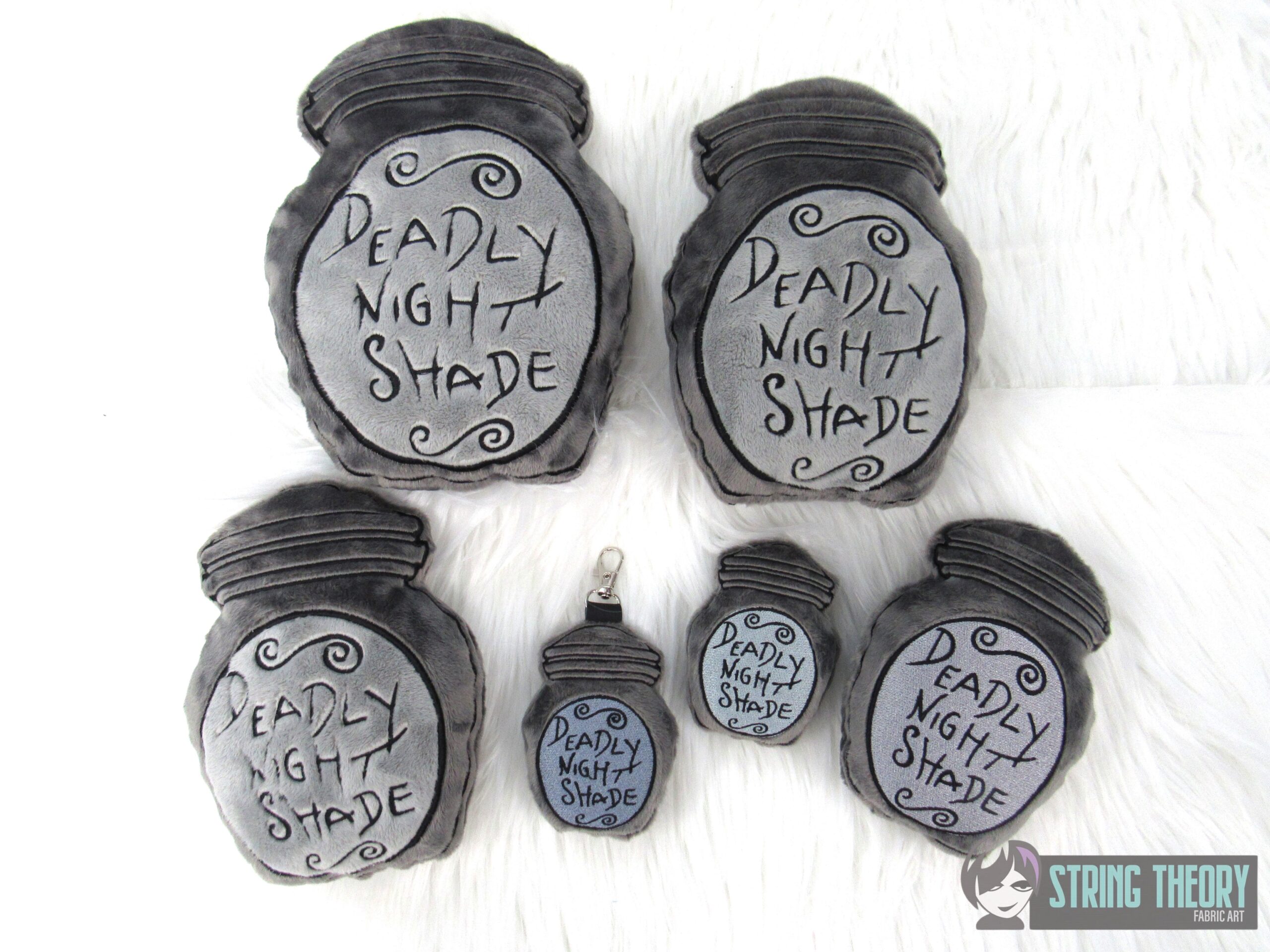 Deadly Nightshade Jar Stuffie – String Theory Fabric Art