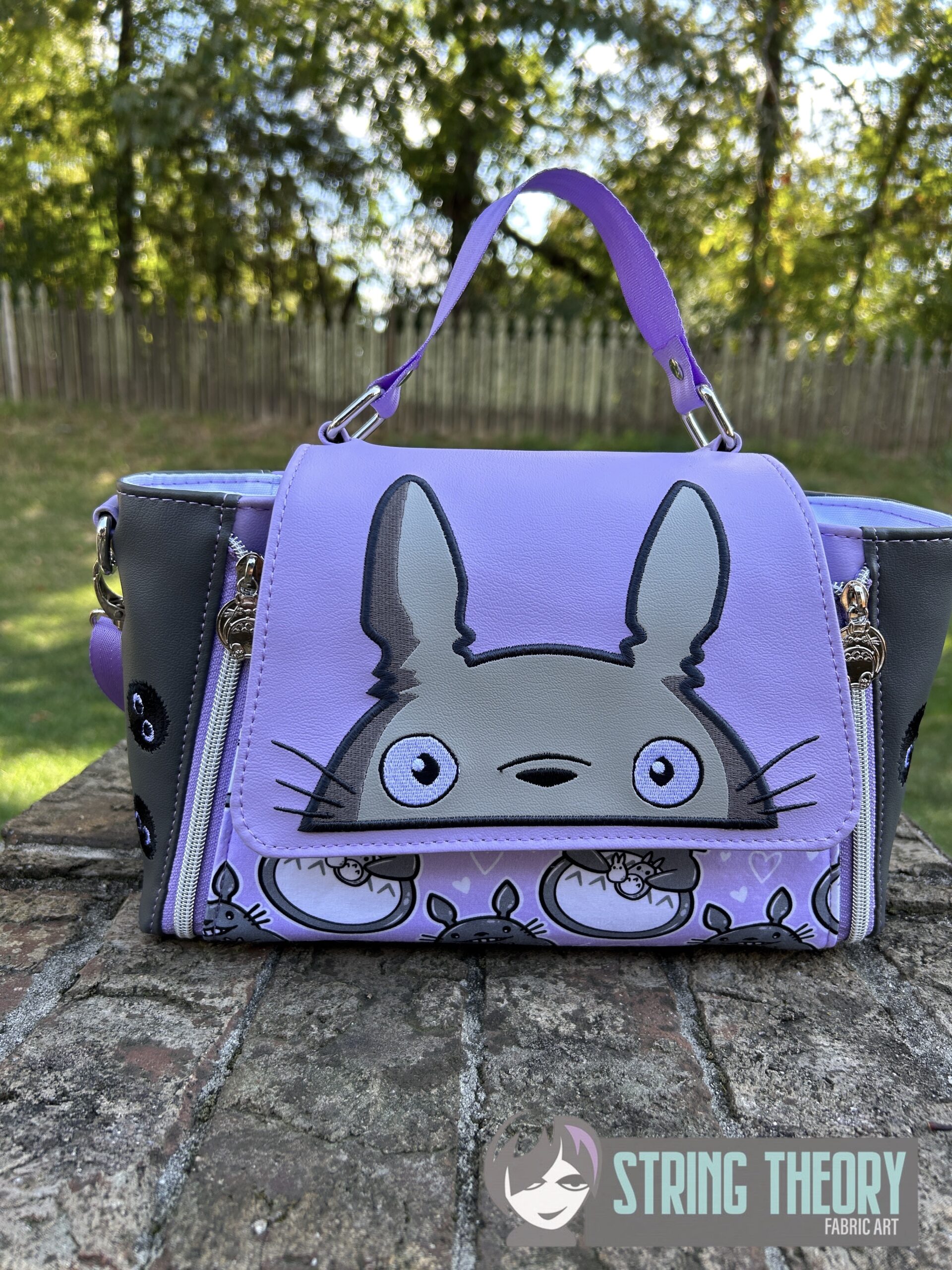 Furry Forest Spirit Peeker – String Theory Fabric Art