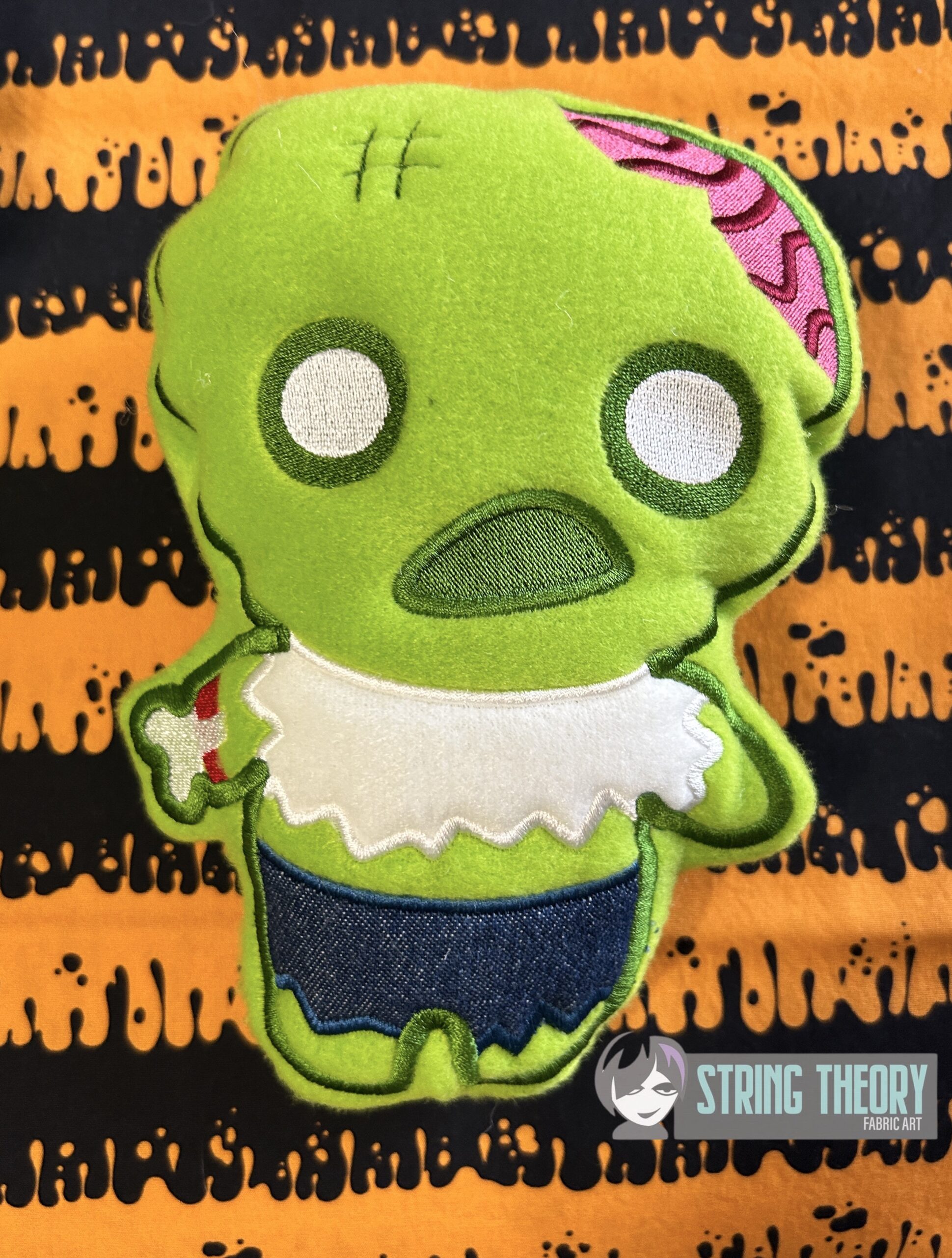 Chibi Zombie Stuffie – String Theory Fabric Art