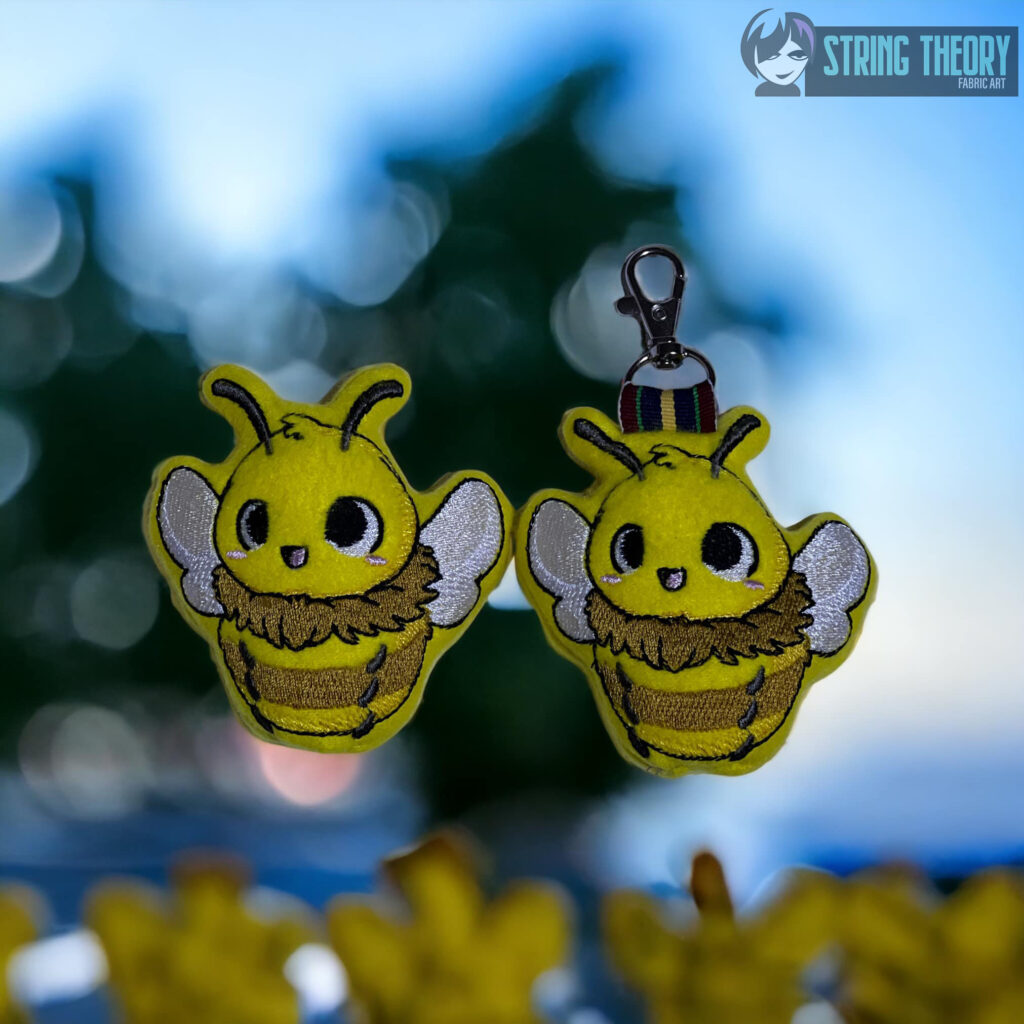 Chibi Bee Stuffie – String Theory Fabric Art