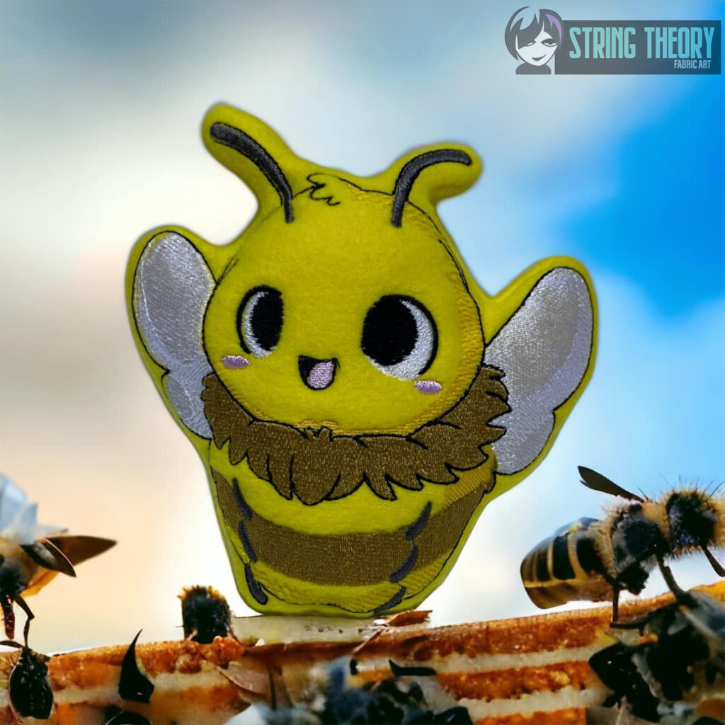 Chibi Bee Stuffie – String Theory Fabric Art