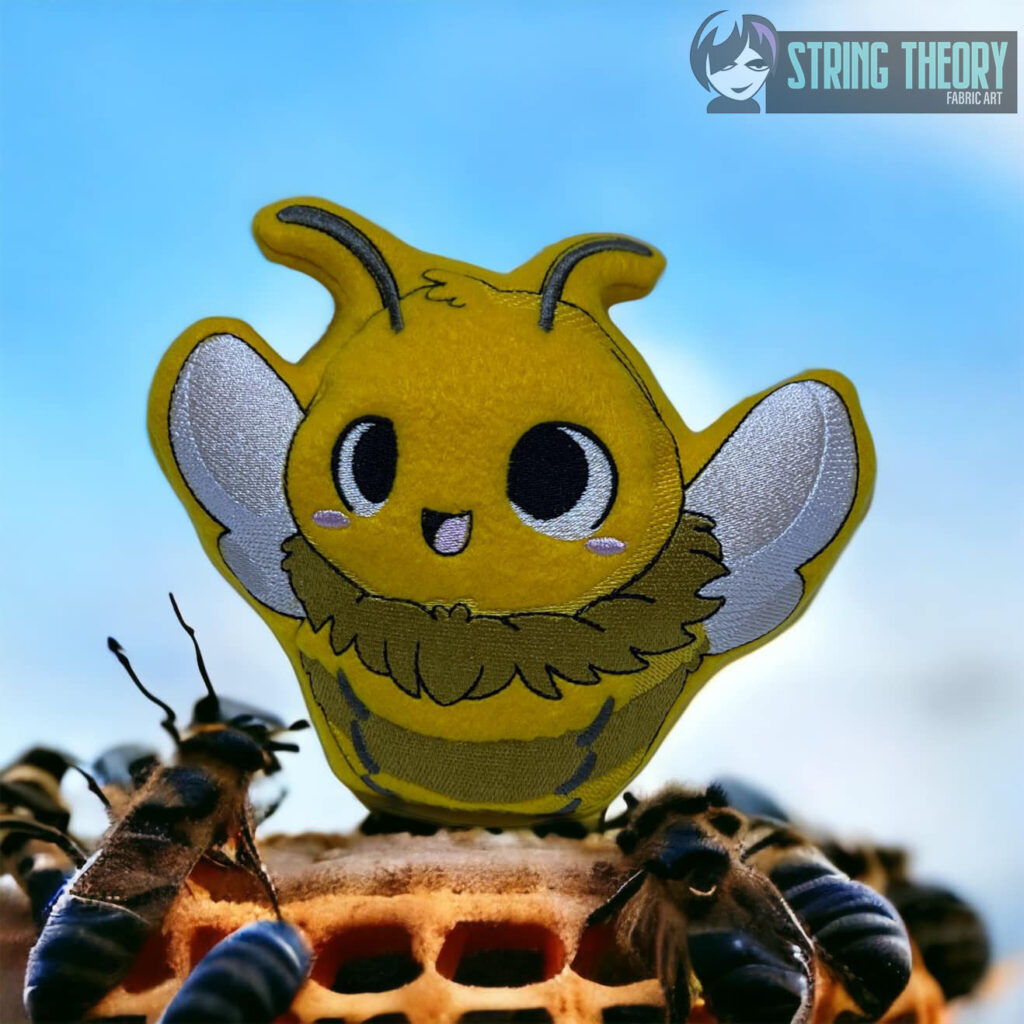 Chibi Bee Stuffie – String Theory Fabric Art
