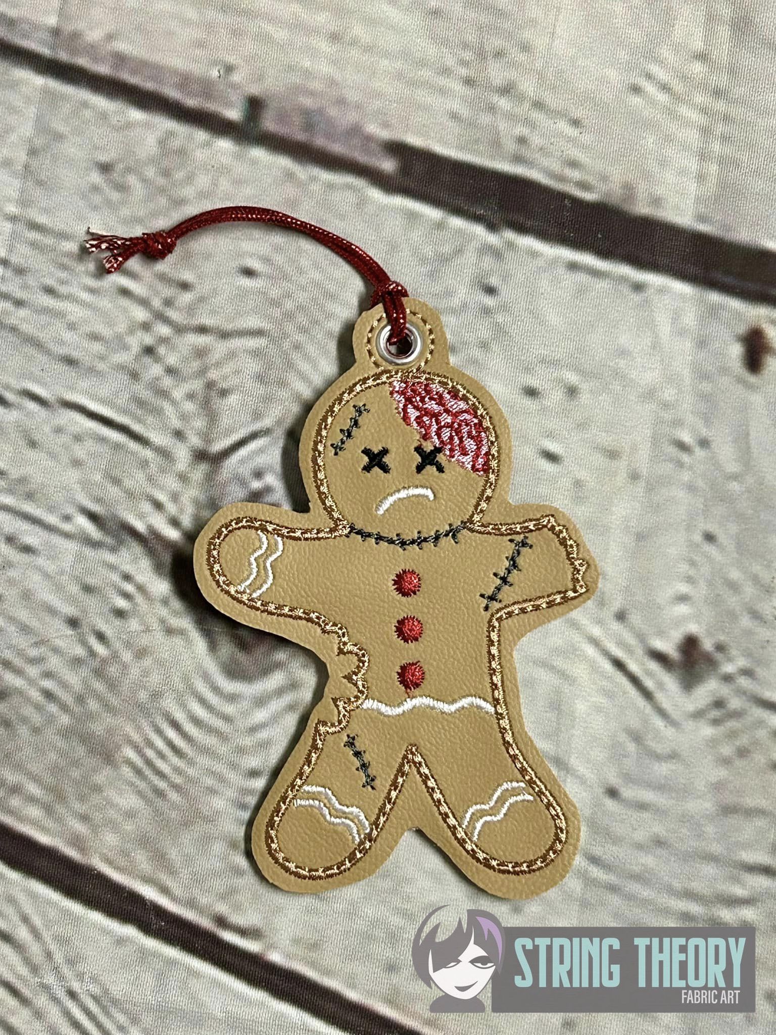 Gingerbread Zombie Ornament – String Theory Fabric Art