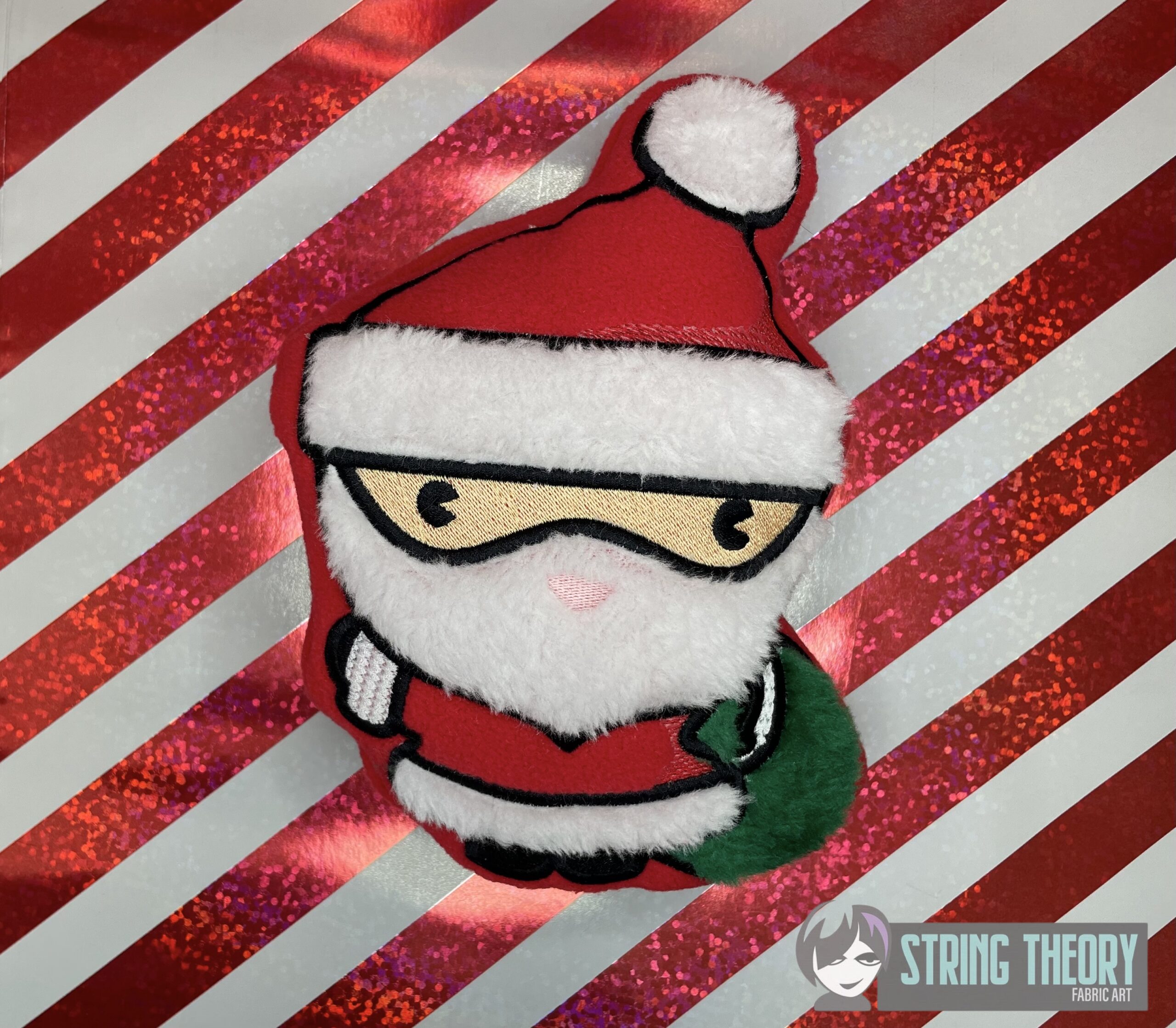 Chibi Santa Stuffie – String Theory Fabric Art