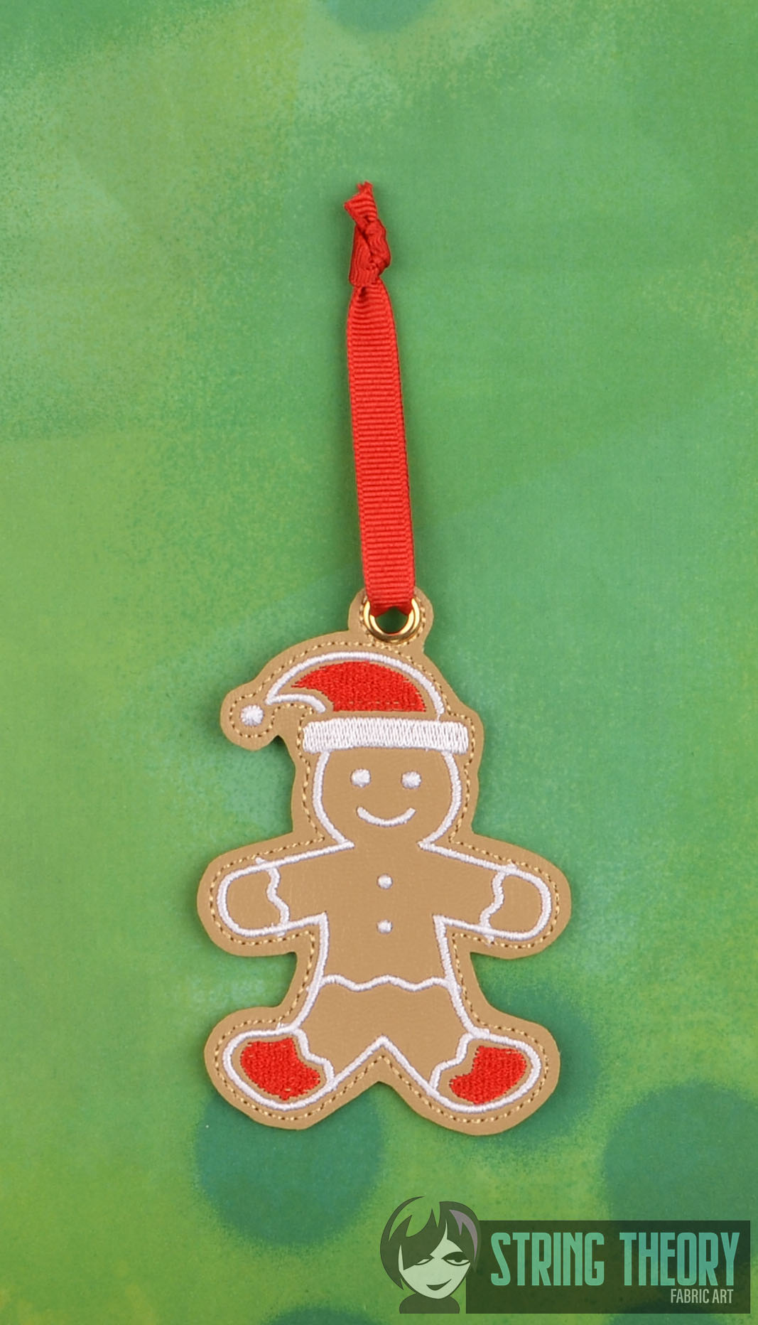 Gingerbread Cookie Gingerbread Man Ornament – String Theory Fabric Art