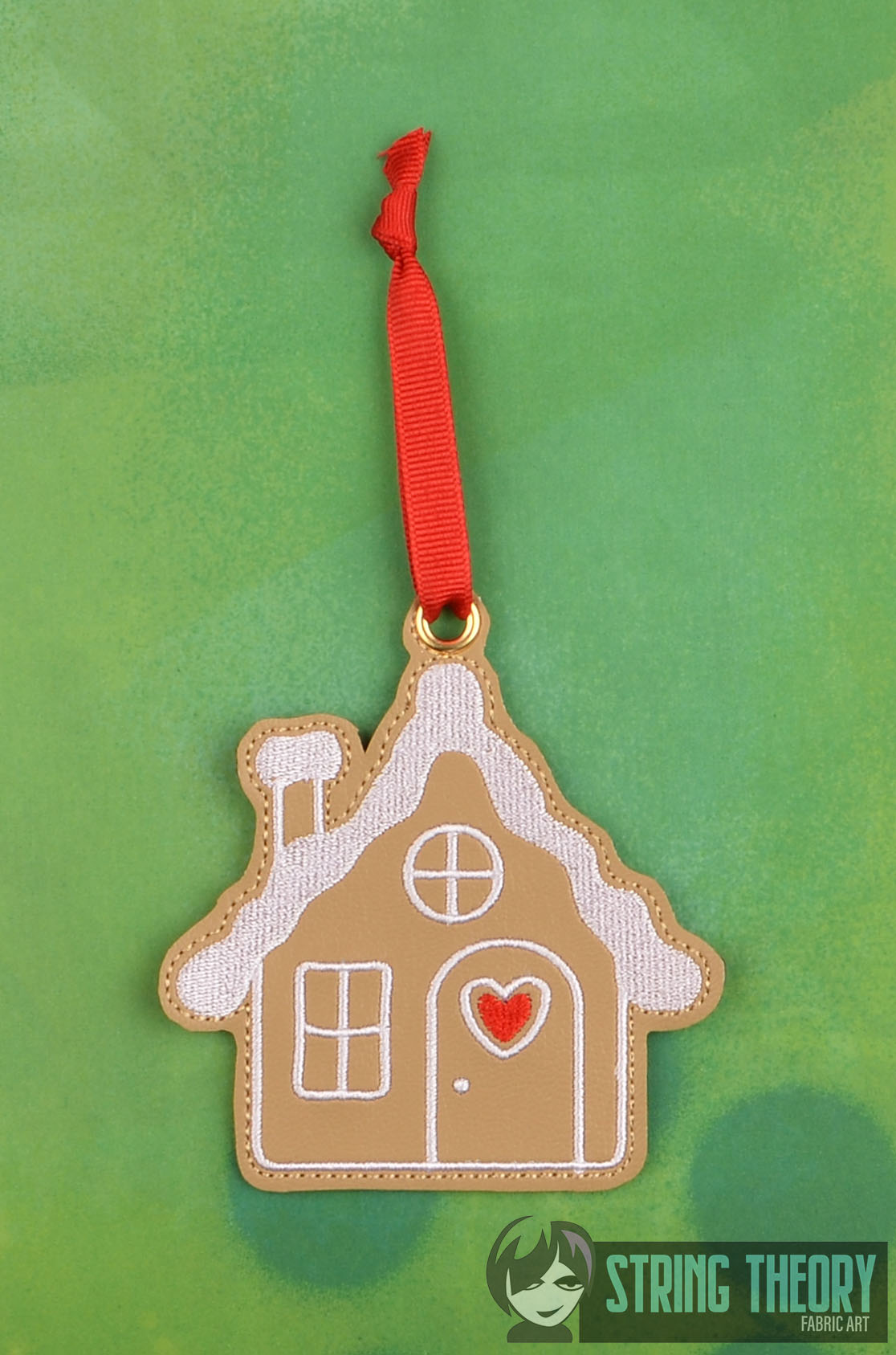 Gingerbread Cookie House Ornament – String Theory Fabric Art