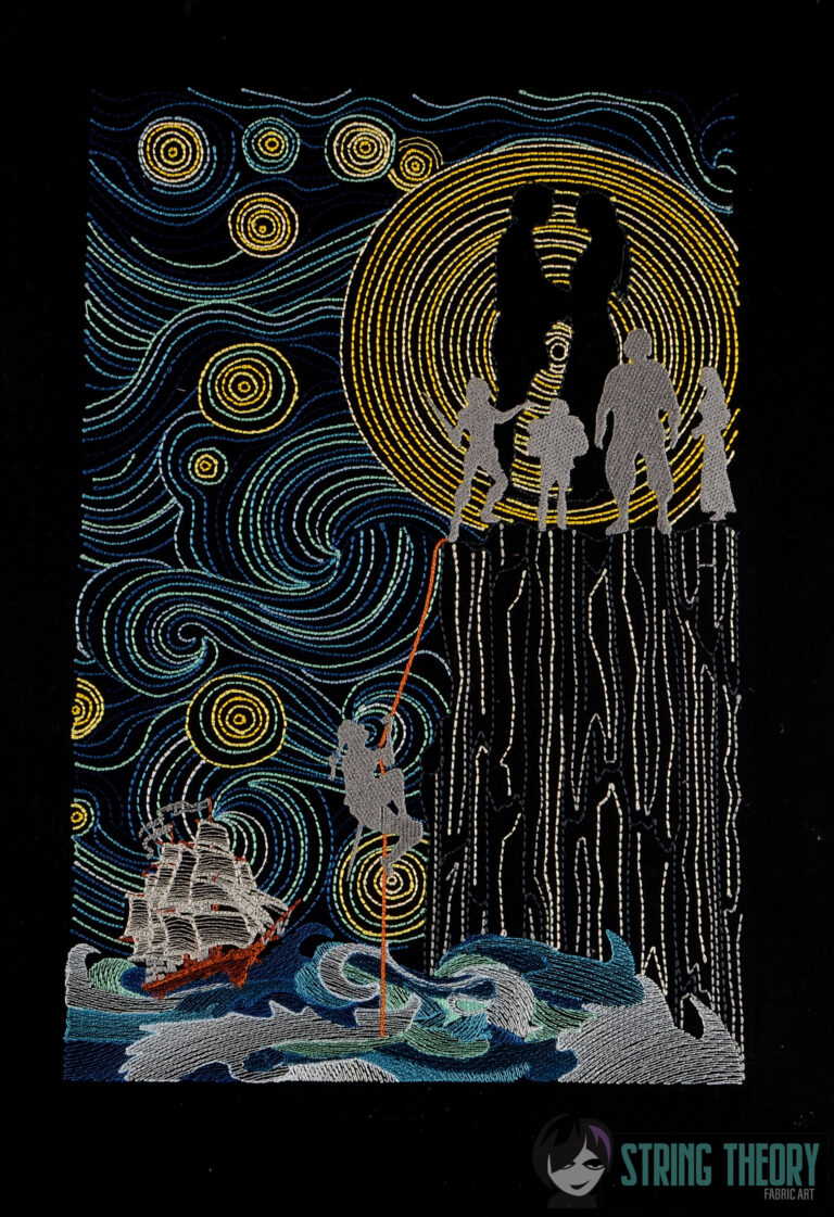 Starry Princess Bride – Royal Fiancé – String Theory Fabric Art