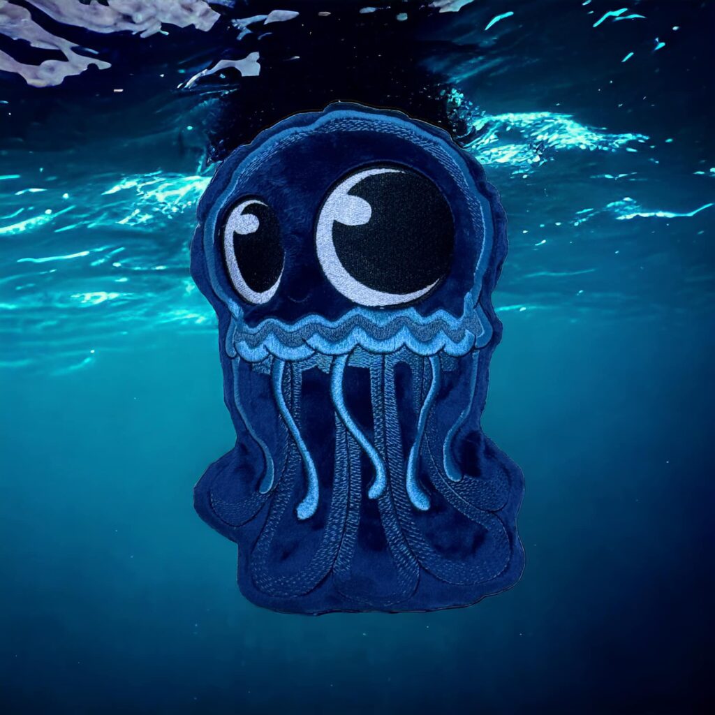 Chibi Jellyfish Stuffie – String Theory Fabric Art