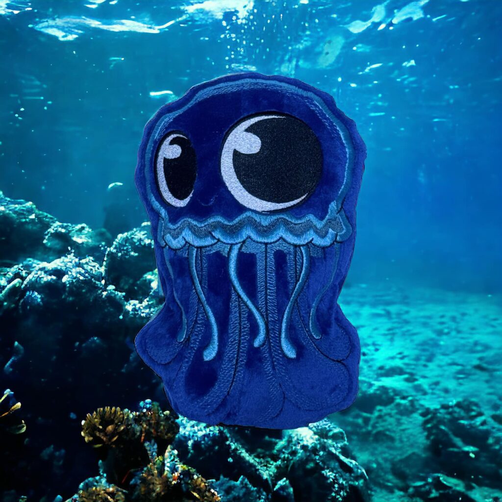 Chibi Jellyfish Stuffie – String Theory Fabric Art