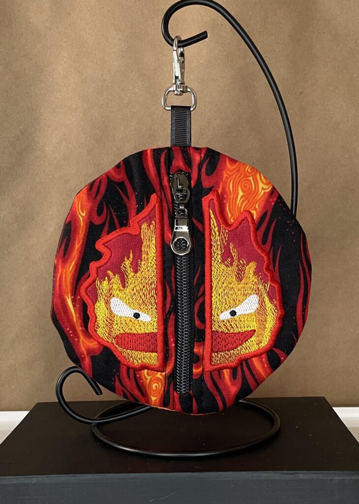 Angry Flame Split – String Theory Fabric Art