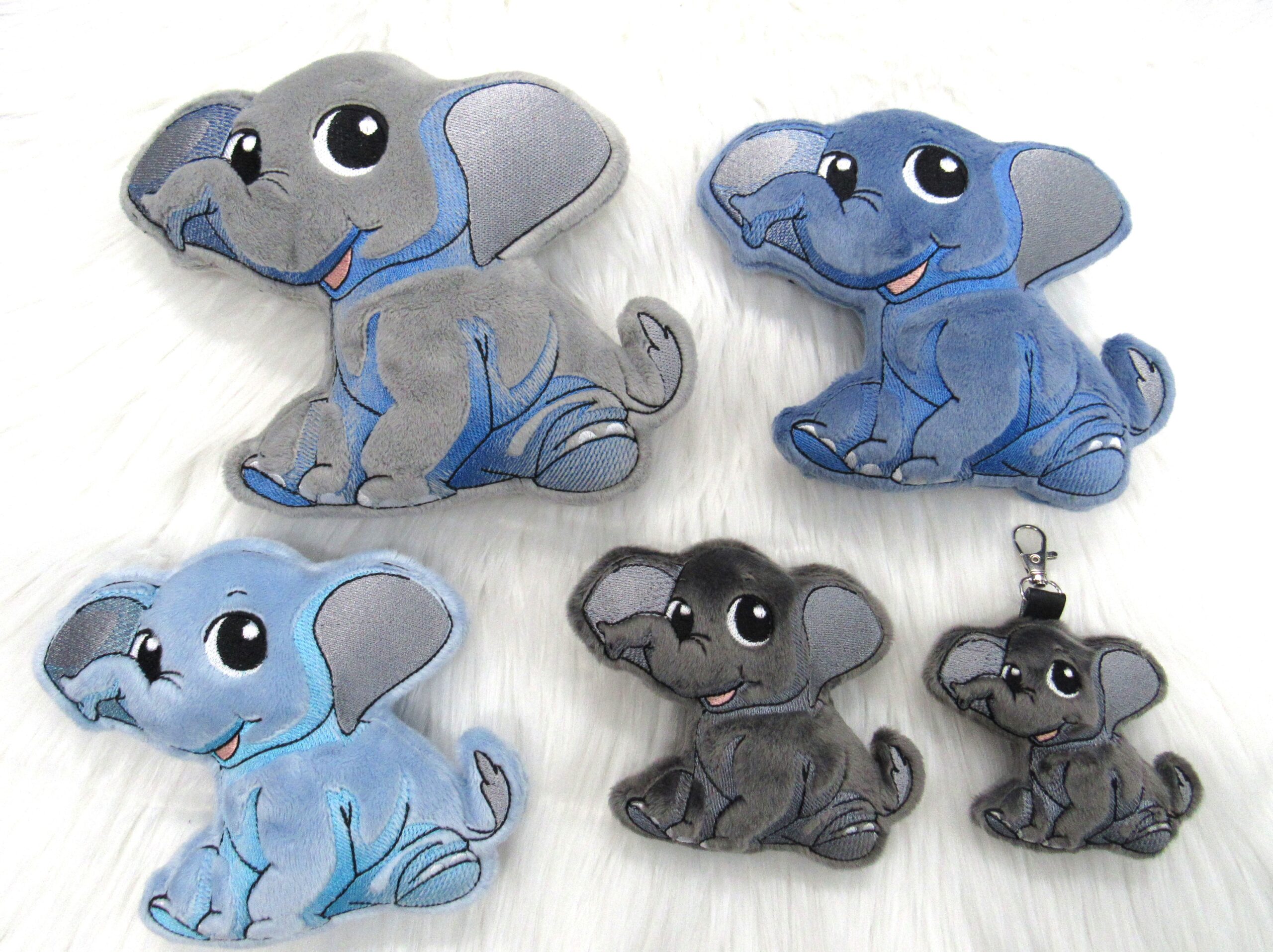 Chibi Elephant Stuffie – String Theory Fabric Art