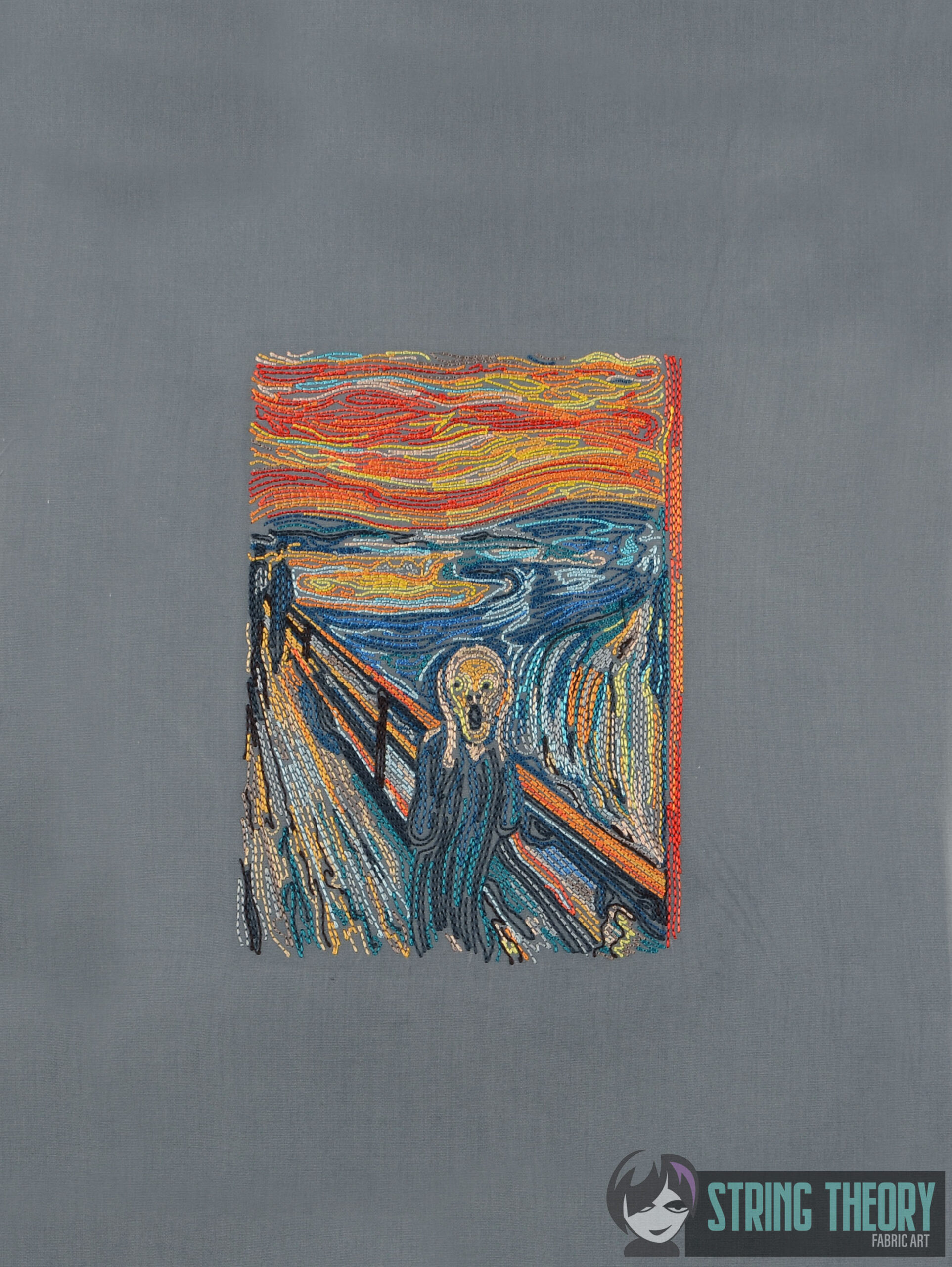 The Scream – String Theory Fabric Art