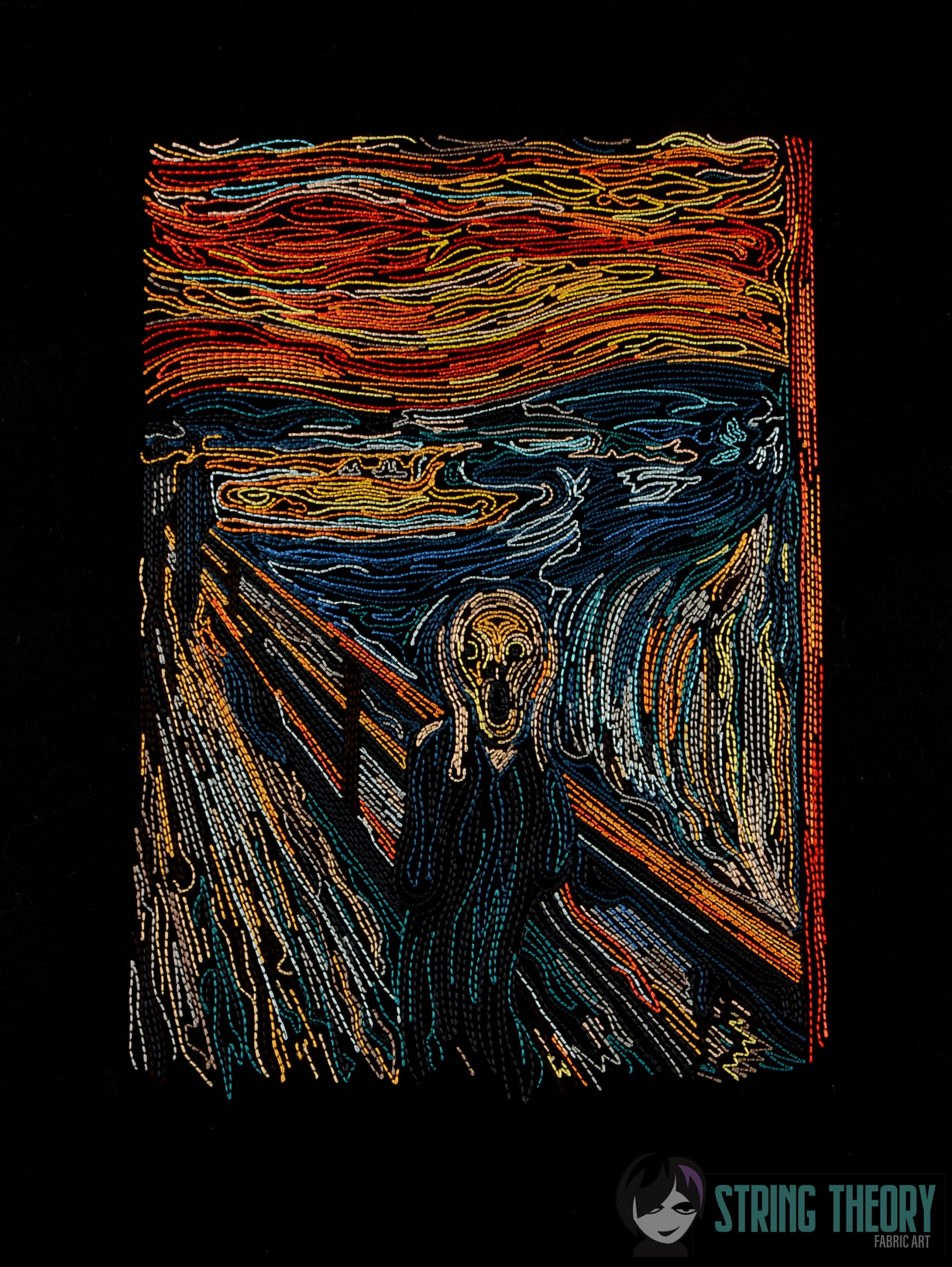 The Scream – String Theory Fabric Art