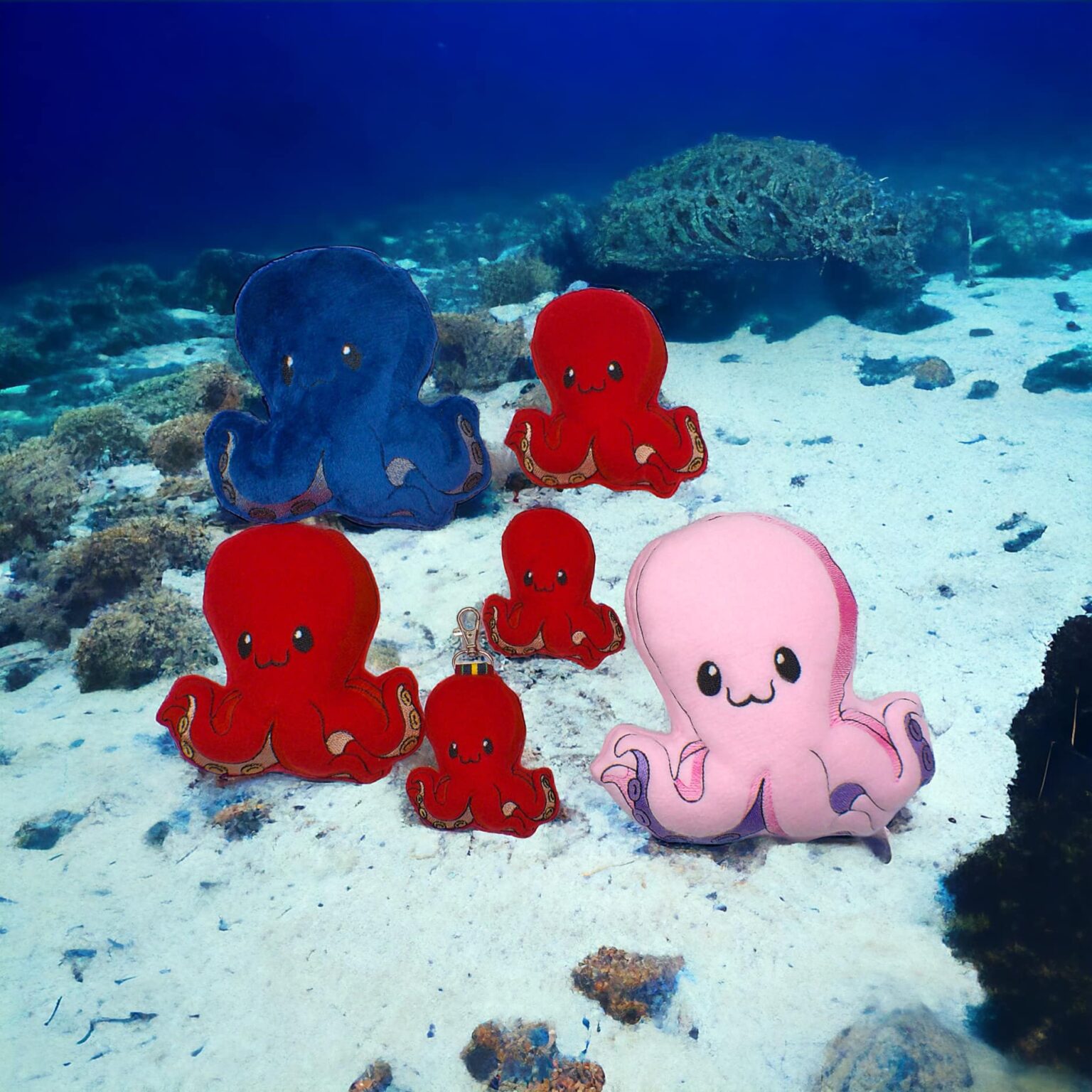 Chibi Octopus Stuffie – String Theory Fabric Art