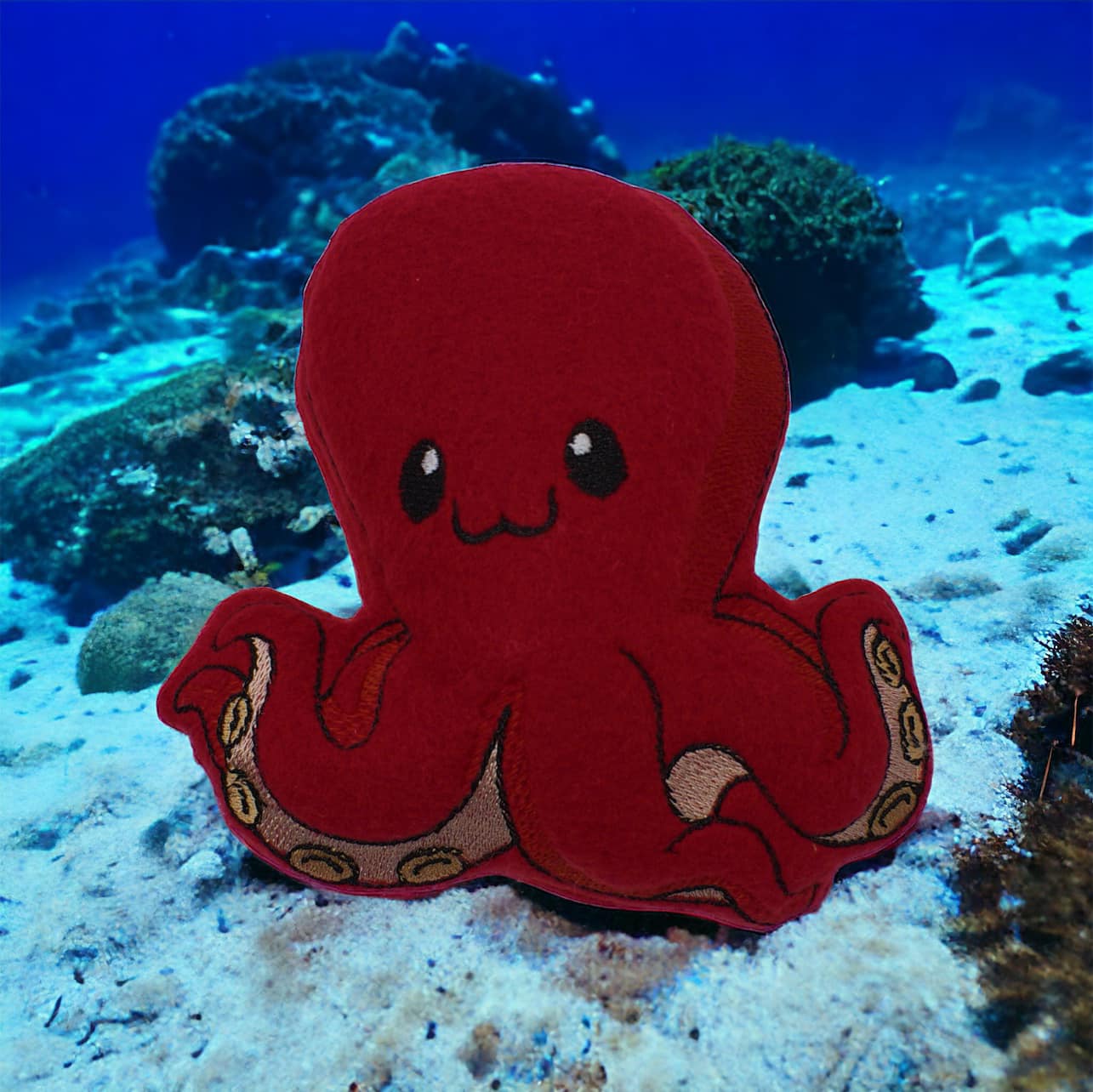 Chibi Octopus Stuffie – String Theory Fabric Art