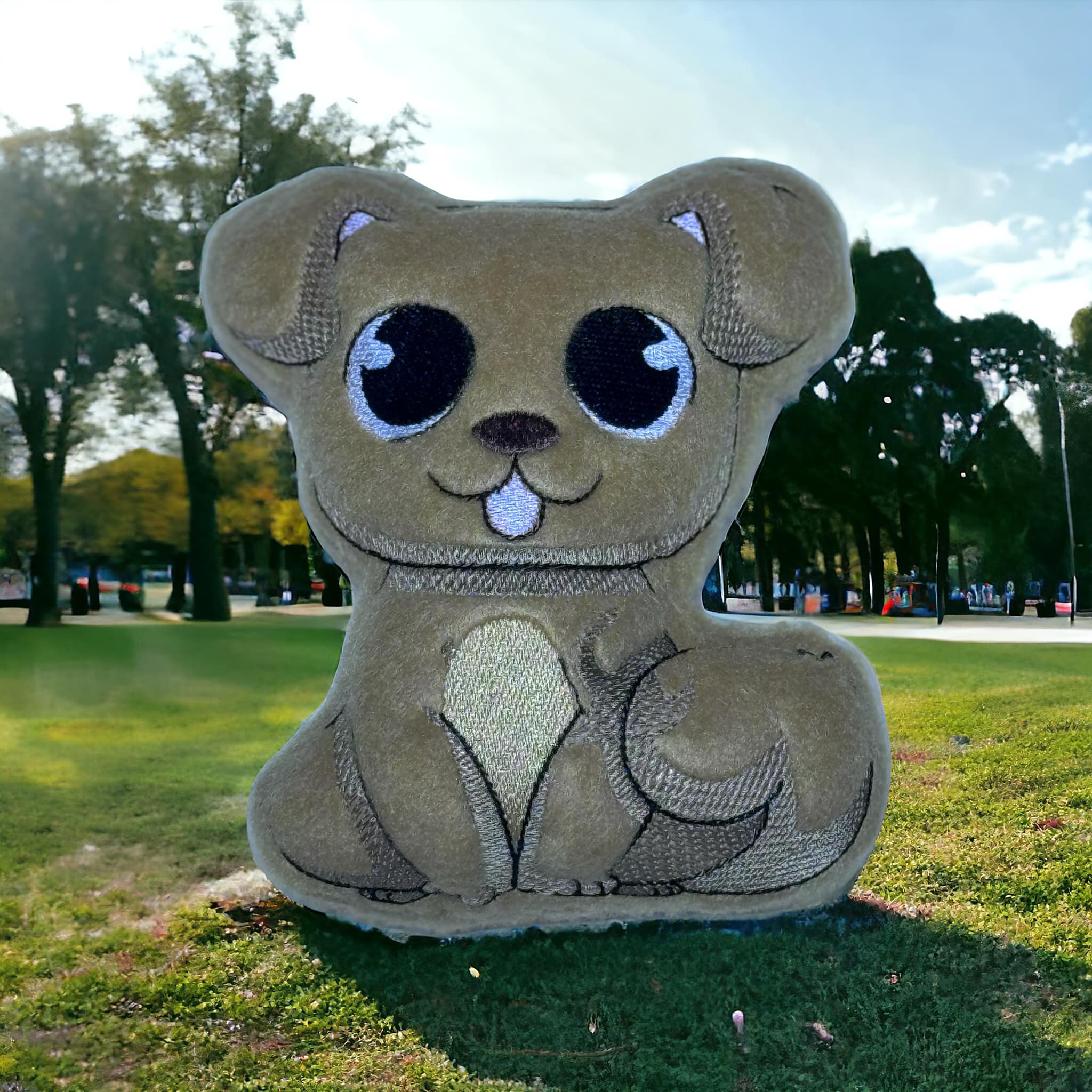 Chibi Puppy Stuffie – String Theory Fabric Art