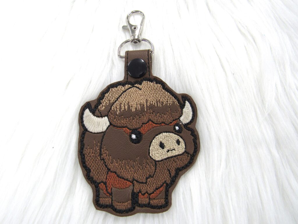 Chibi Bison Fob – String Theory Fabric Art