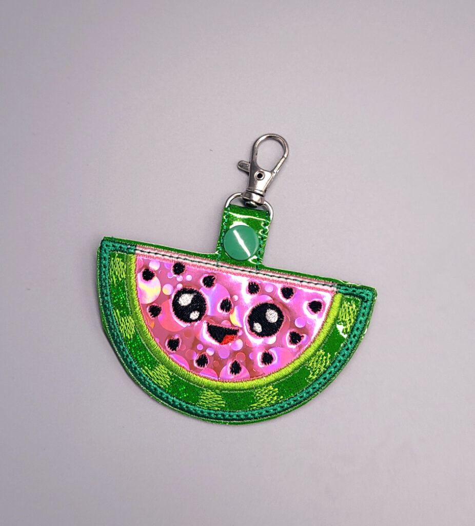 Kawaii Watermelon – String Theory Fabric Art
