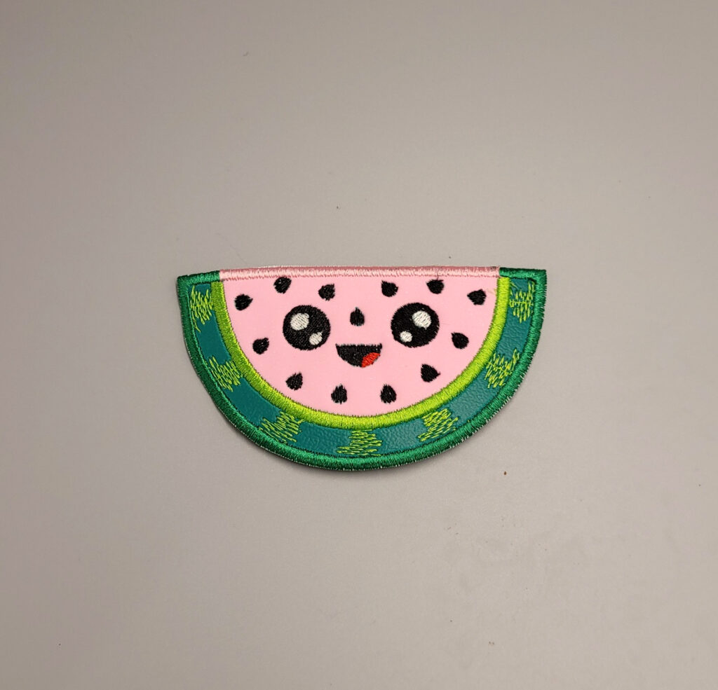 Kawaii Watermelon – String Theory Fabric Art