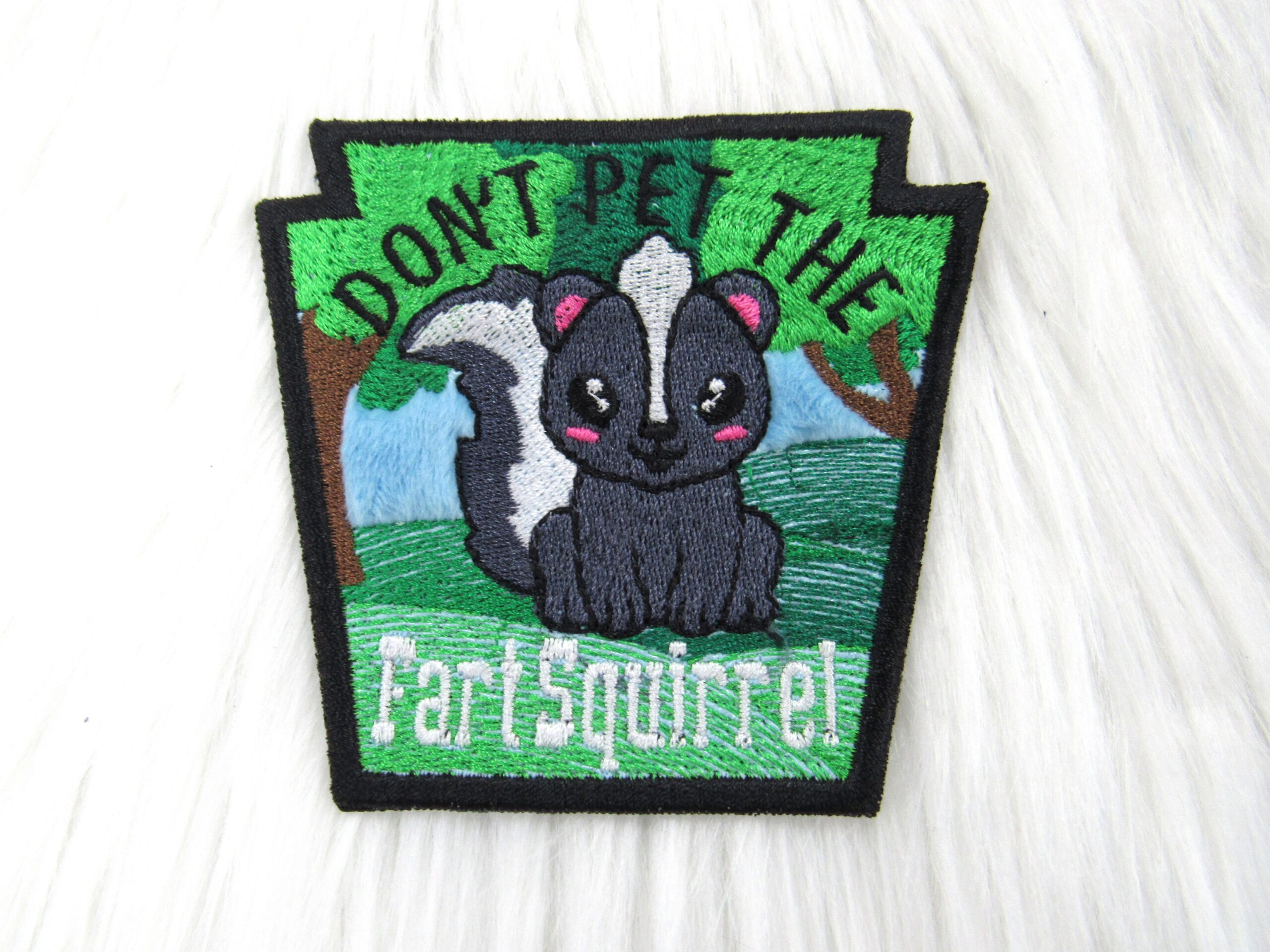 Don’t Pet the Fart Squirrel – String Theory Fabric Art