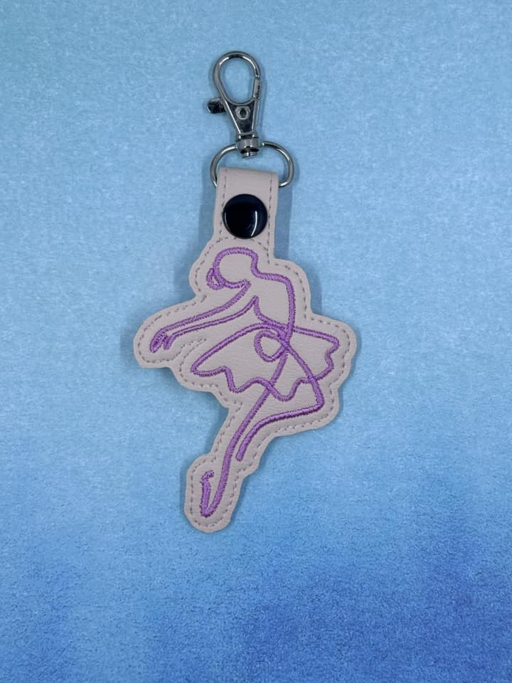 Continuous Line Ballerina fob – String Theory Fabric Art