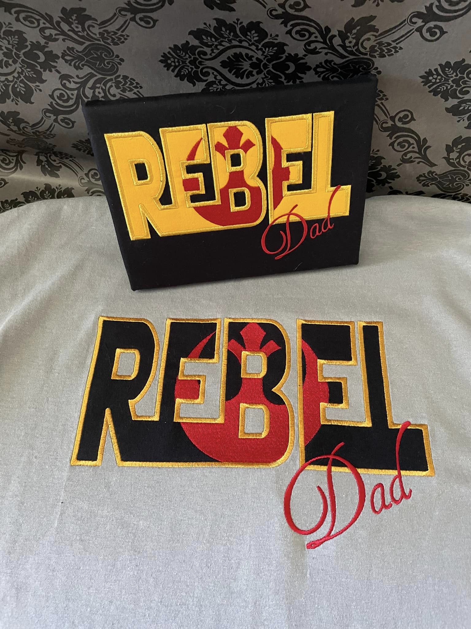Star Battles Rebel Dad Appliqué – String Theory Fabric Art
