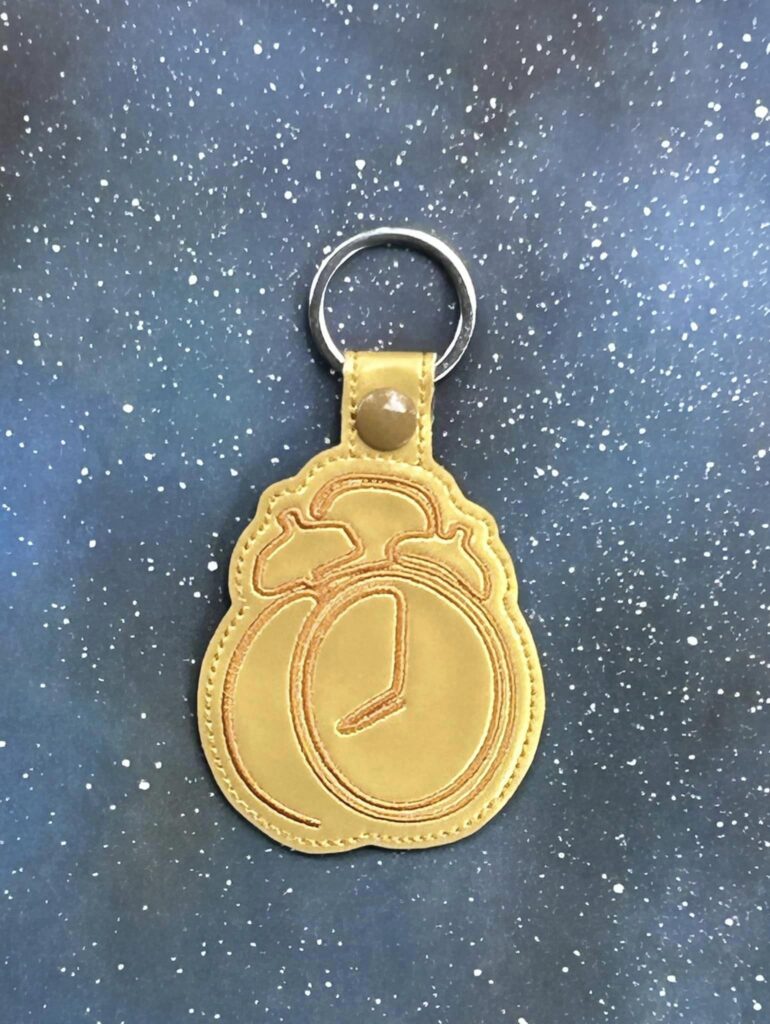 Continuous Line Alarm Clock Fob – String Theory Fabric Art