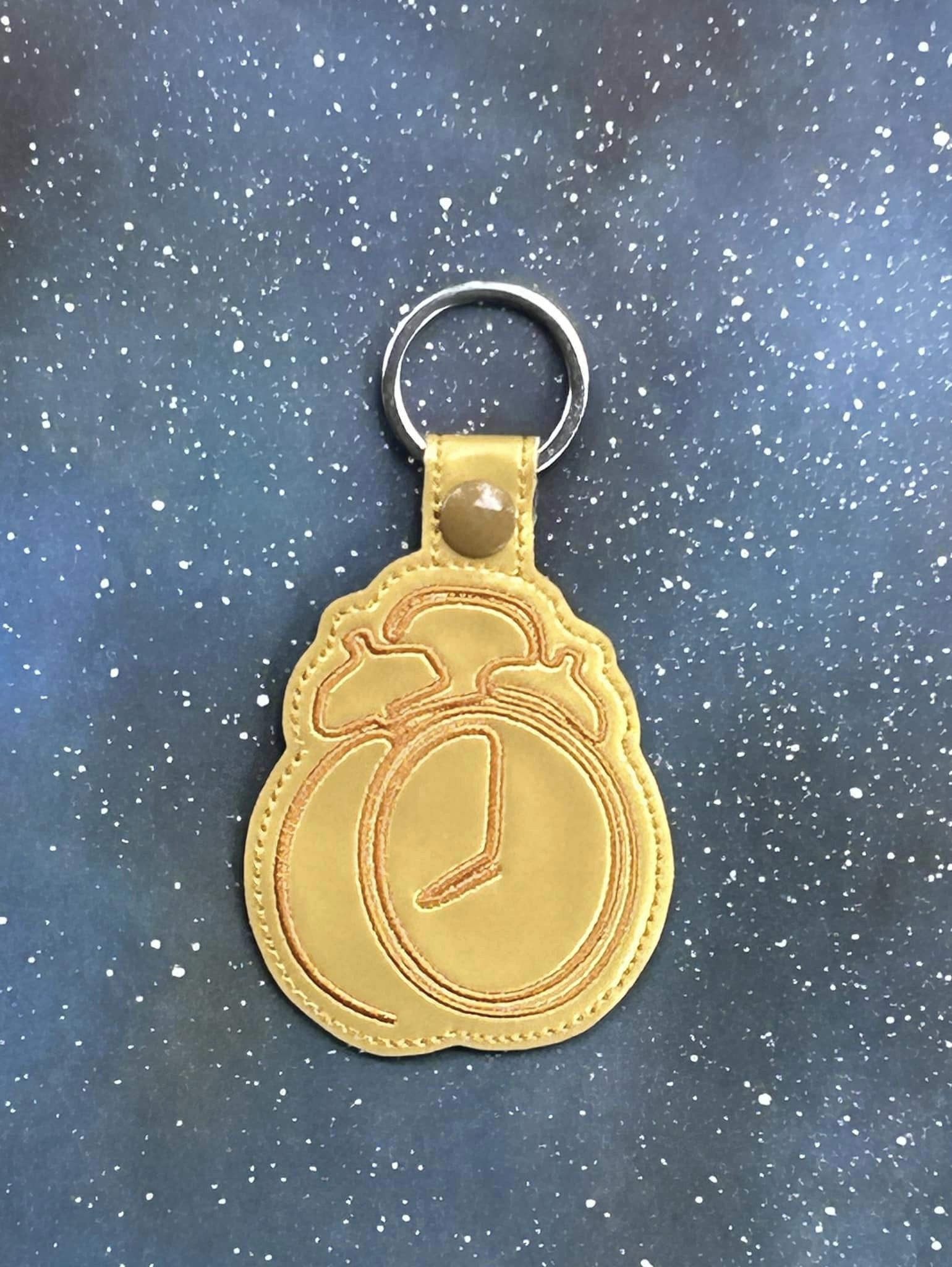 Continuous Line Alarm Clock Fob – String Theory Fabric Art