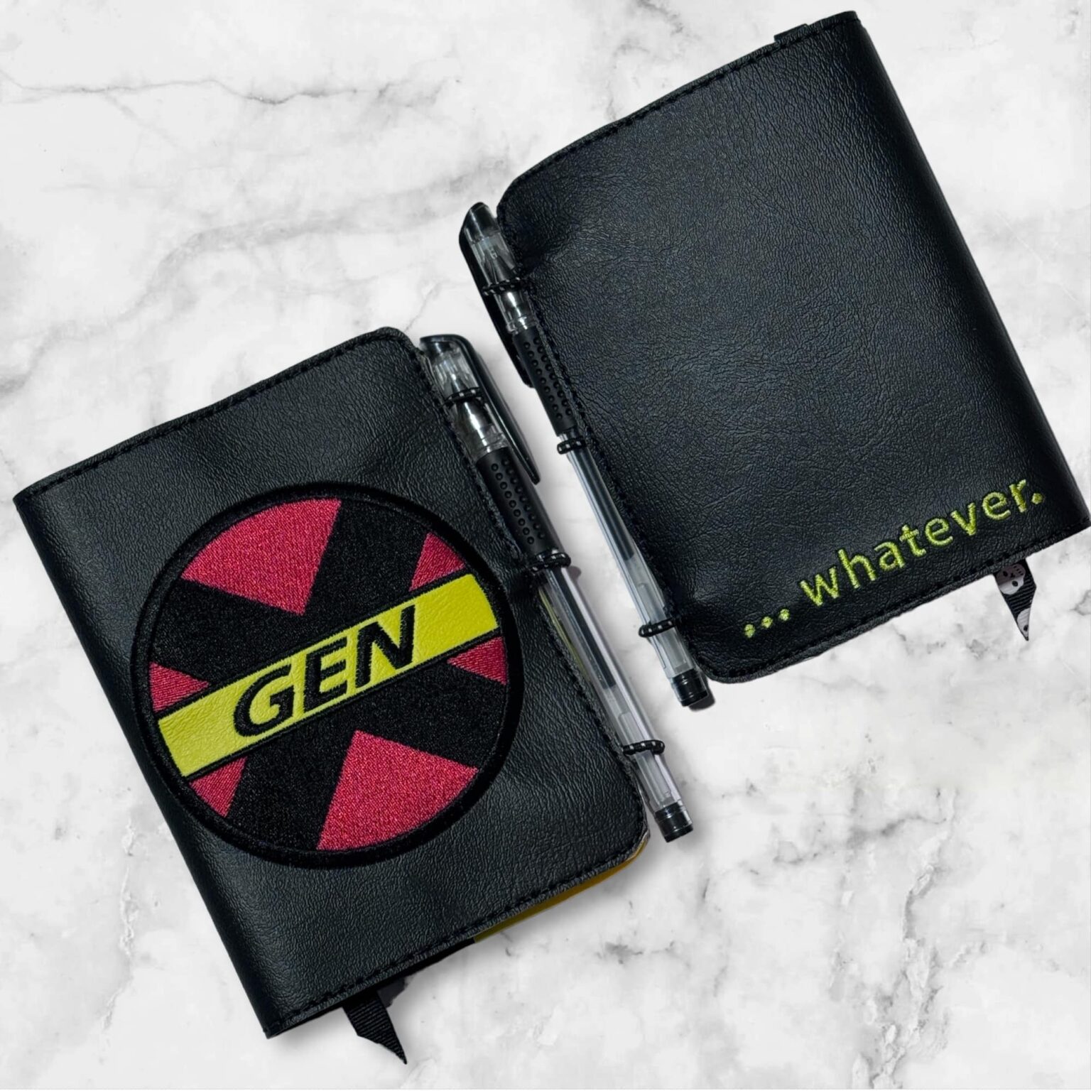 Gen X – Whatever Notebook Cover – String Theory Fabric Art