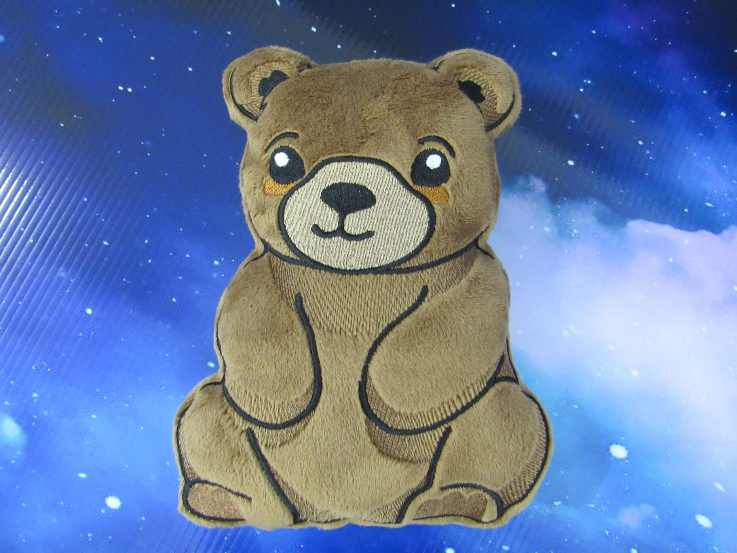 Chibi Brown Bear Stuffie – String Theory Fabric Art