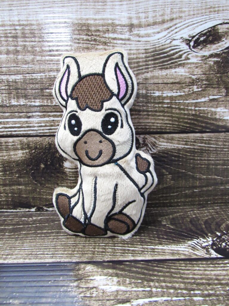 Chibi Donkey Stuffie – String Theory Fabric Art